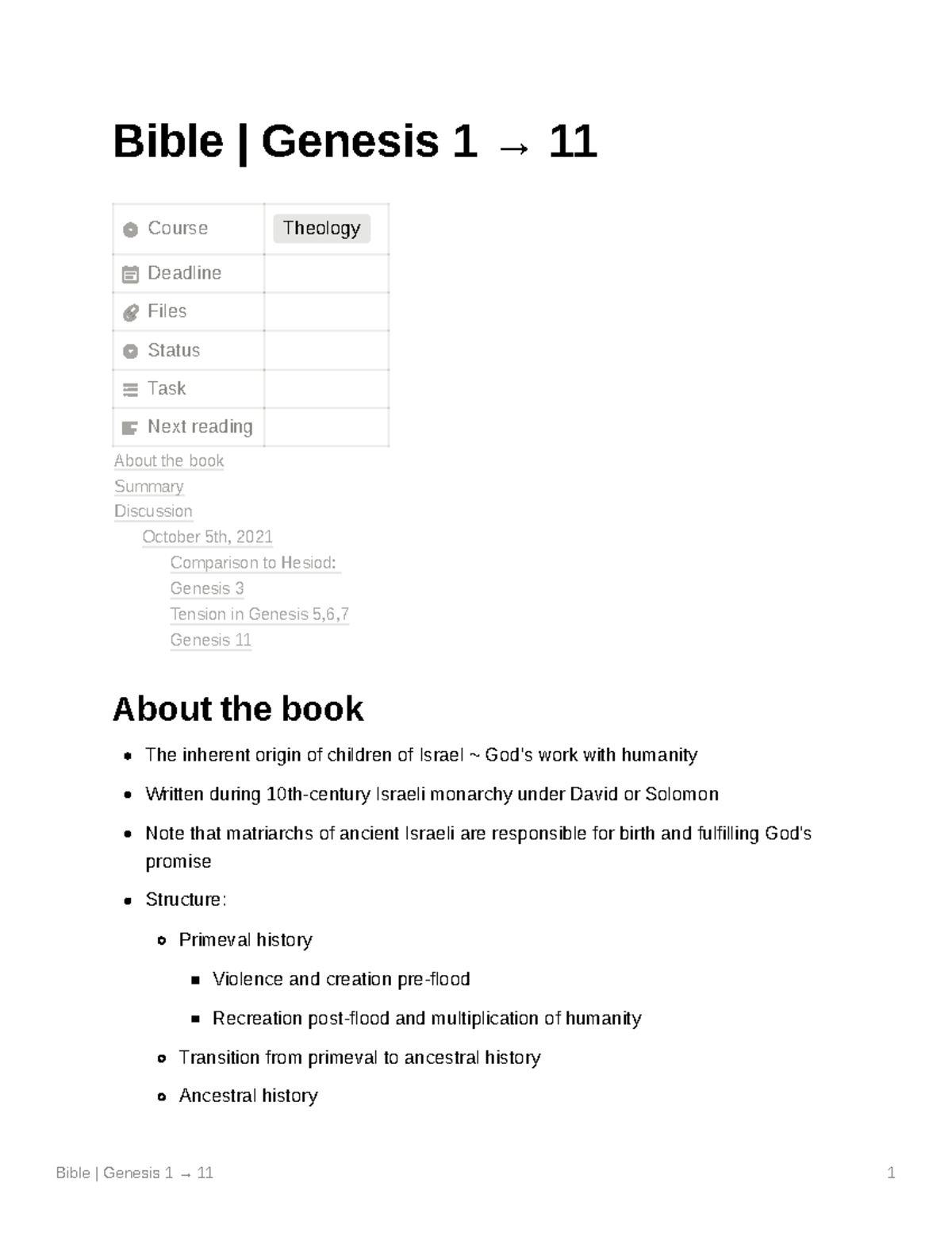 Bible Genesis 1 11 - As the title says - Bible | Genesis 1 → 11 Course ...