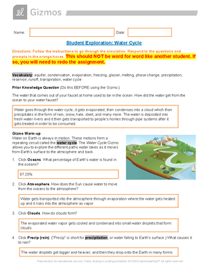 Groundwater activity worksheet - Groundwater Activity Worksheet ...