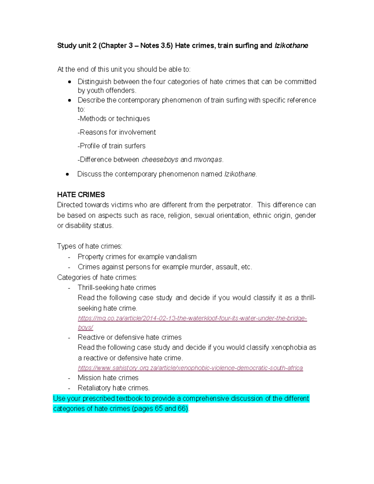Study unit 2 (Chapter 3 - Notes 3 - Study unit 2 (Chapter 3 – Notes 3 ...