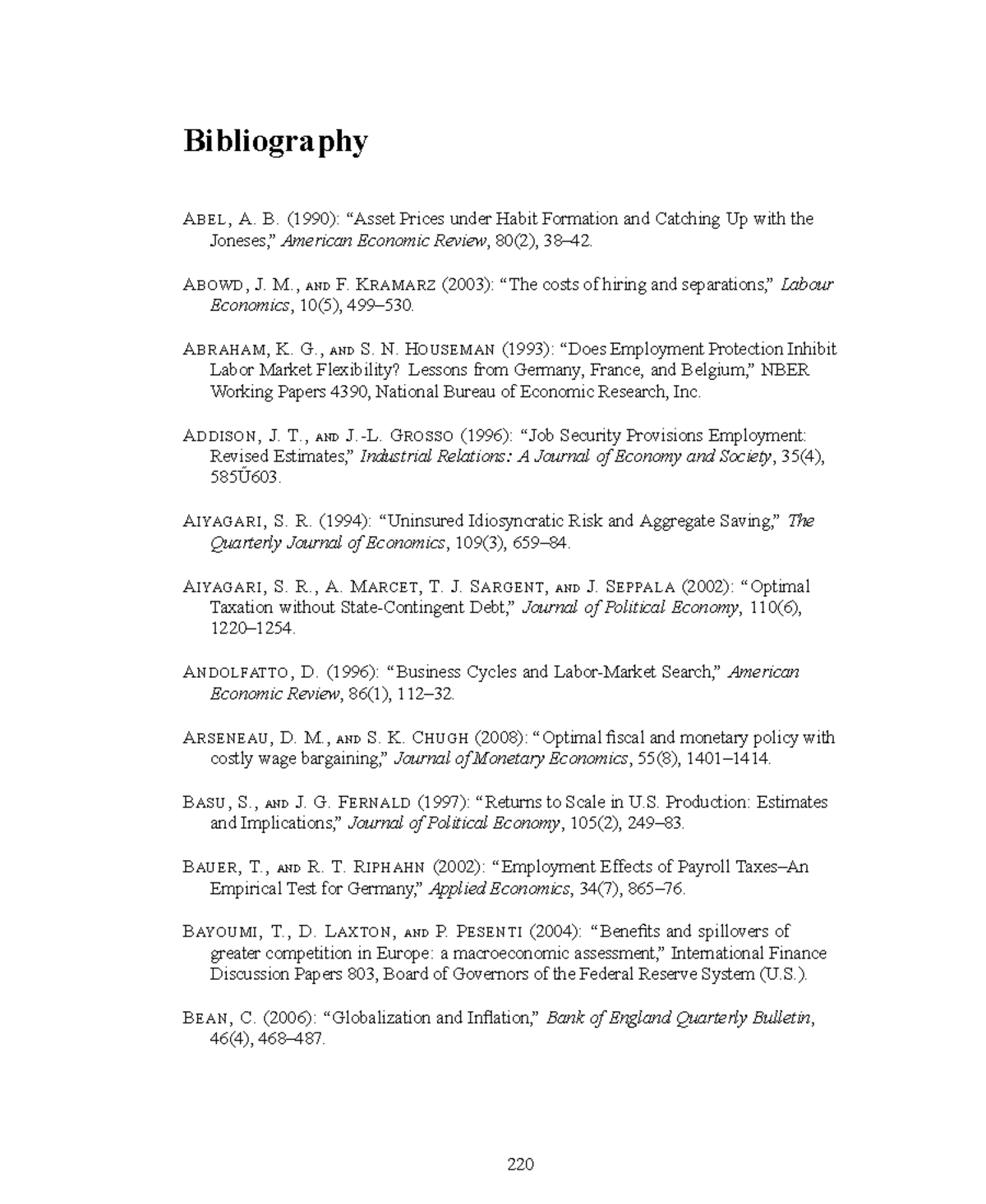 1 on taxes labour market 35 - Bibliography ABEL, A. B. (1990): ìAsset ...