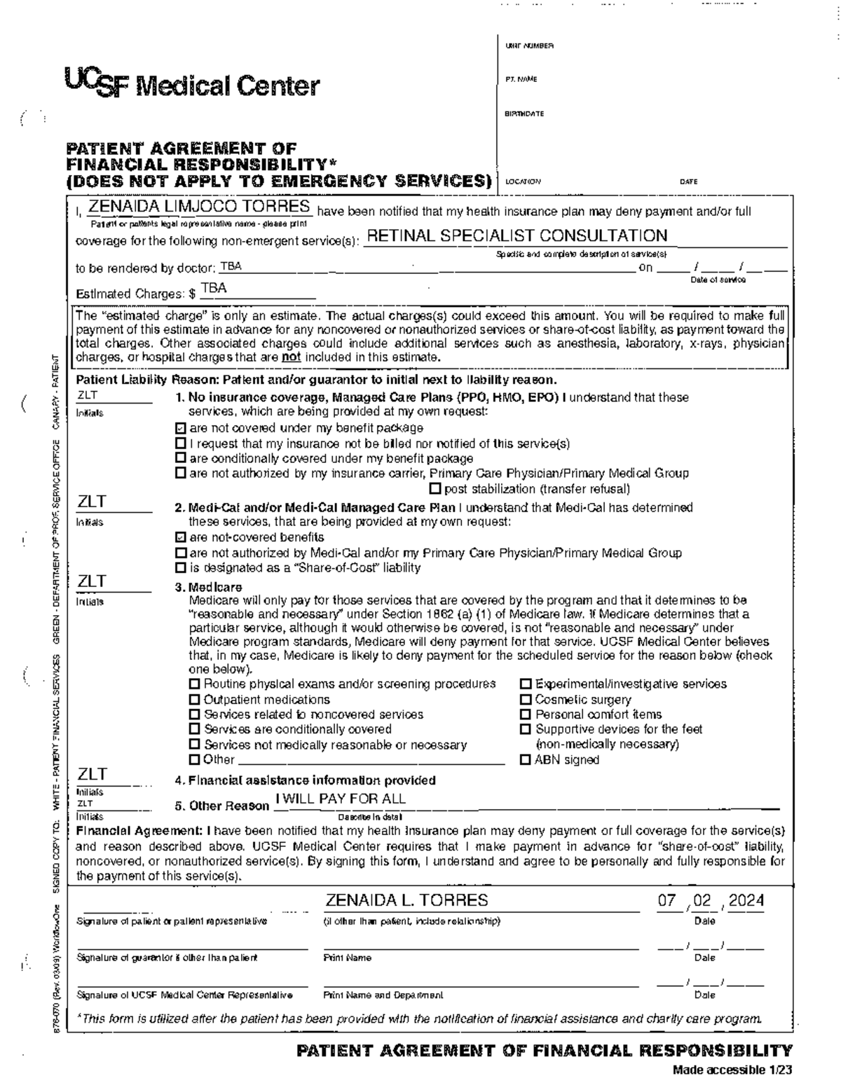 Financial responsibility form - ( ( 0 w 0 1/) w IL 0 wC z ' ww a:(!I ...