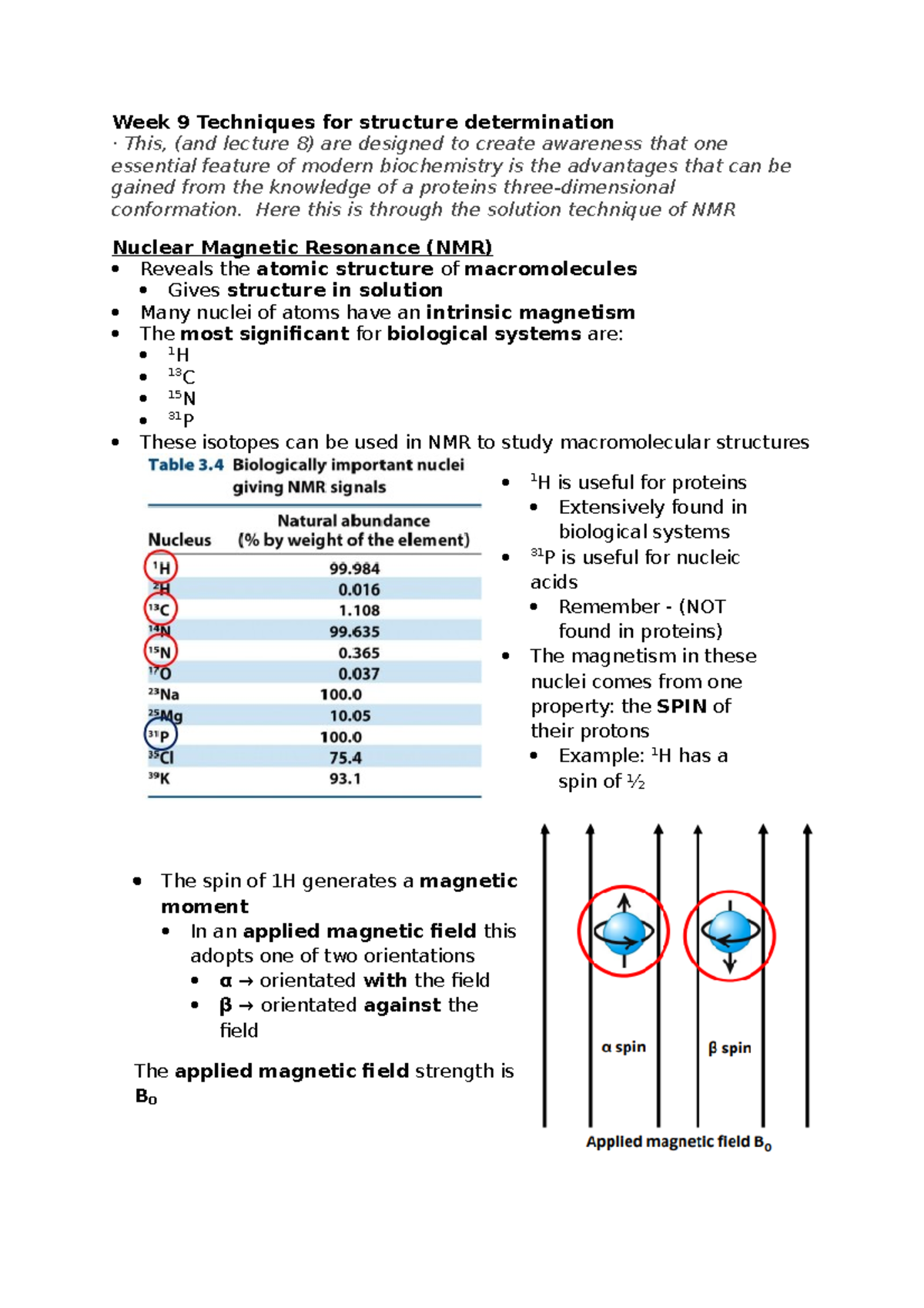 Week 9 techniques for structure determination - Week 9 Techniques for ...