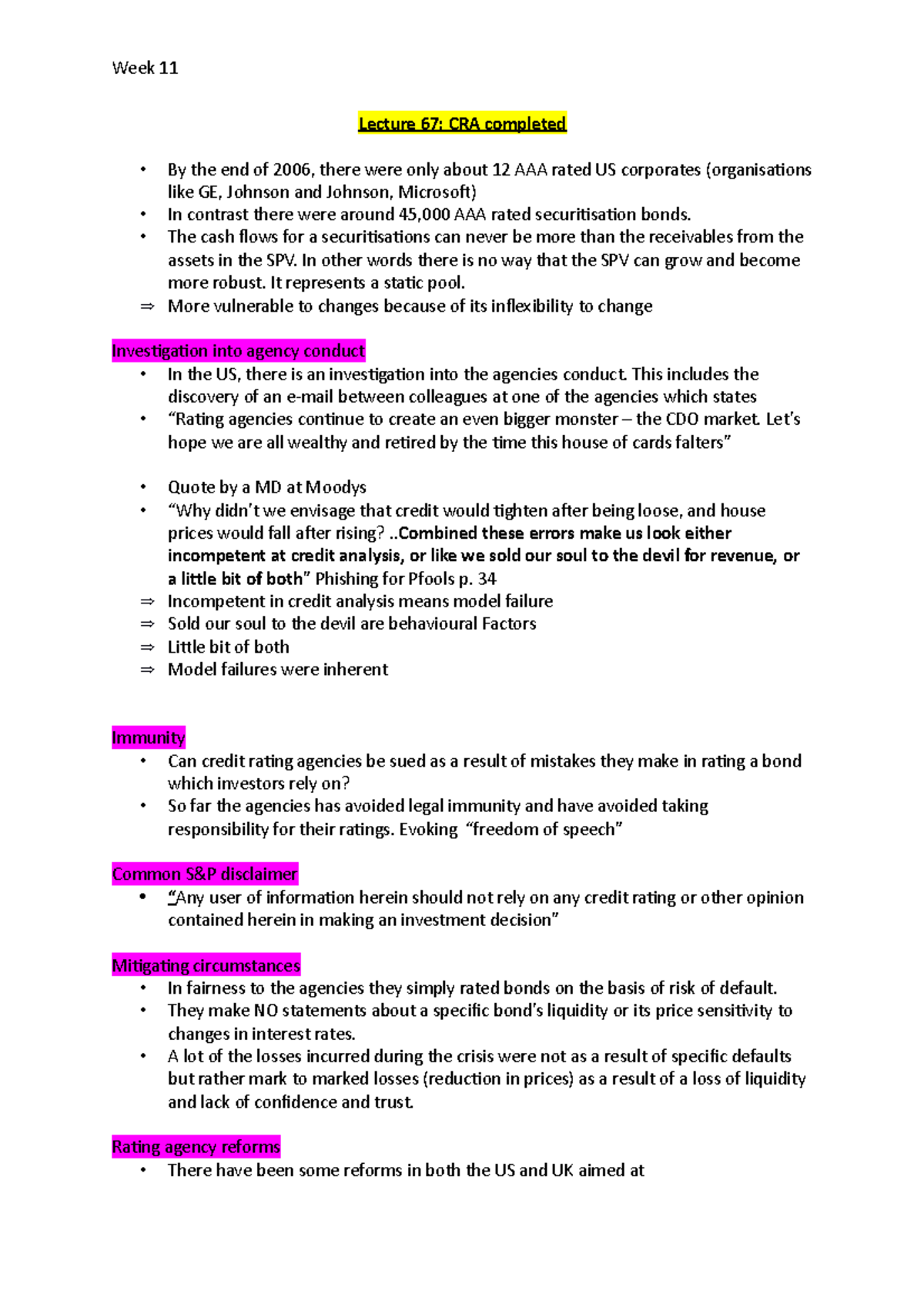 Lecture 67 - CRA completed - Week 11 Lecture 67: CRA completed By the ...