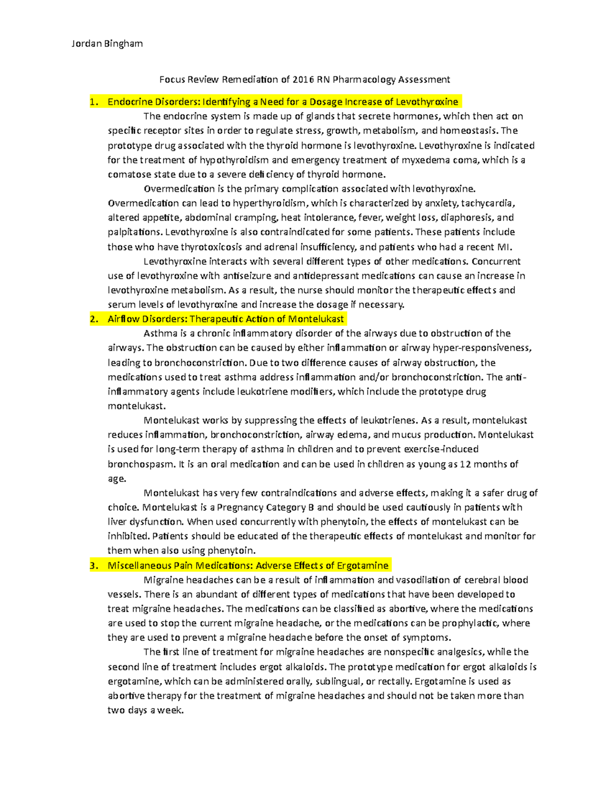 ATI Focus Review - Focus Review Remediation of 2016 RN Pharmacology ...