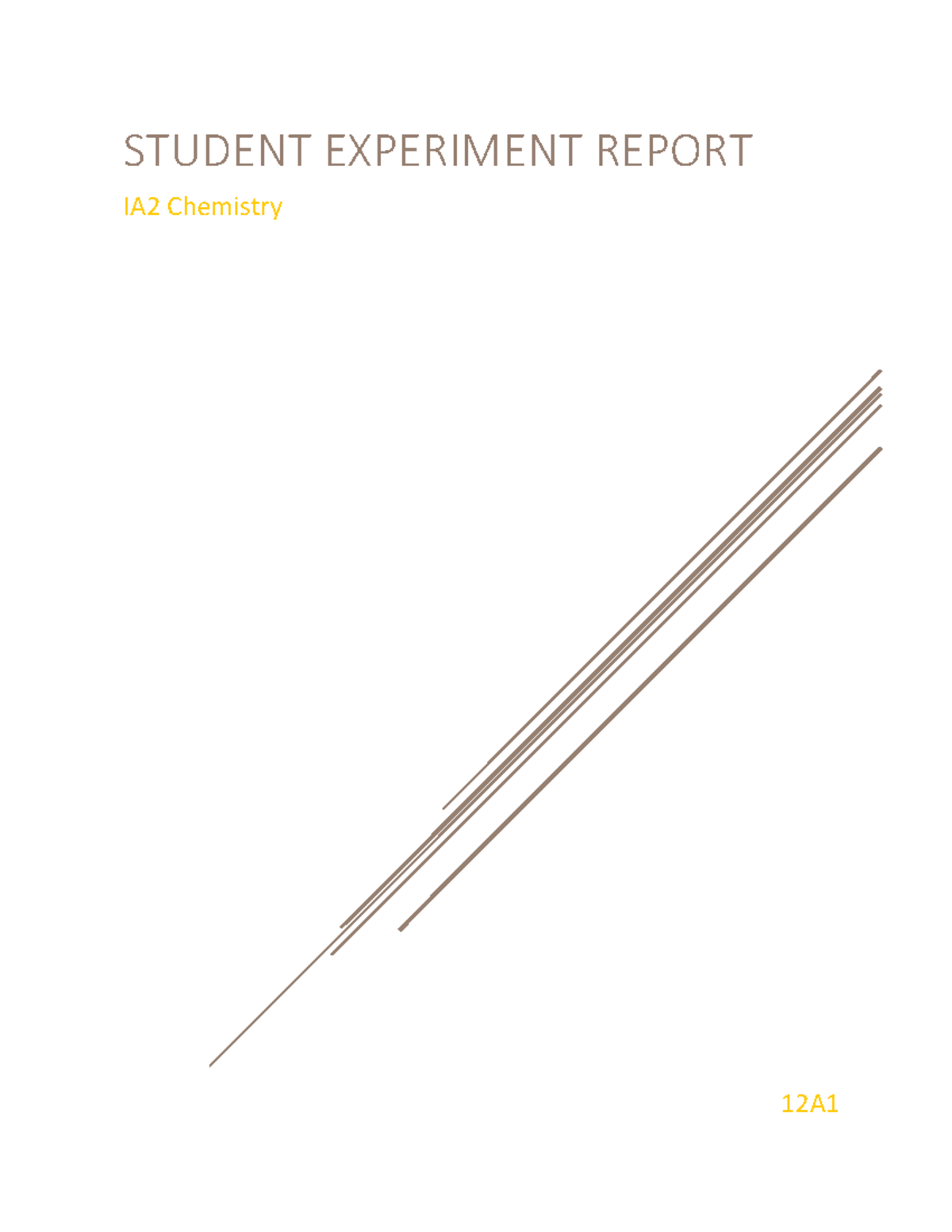 IA2 Student Experiment Final QCAA yr. 12