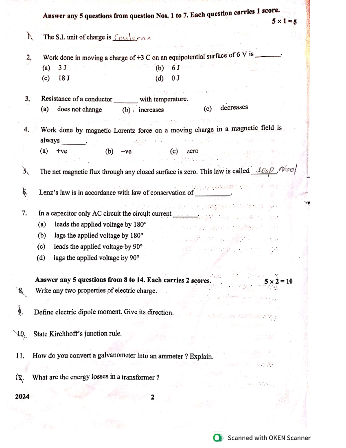 Downloadfile - Physics question paper plus two - Plus two science - Studocu