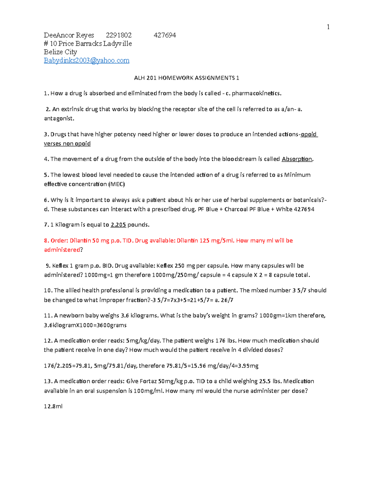 Medical coding Hit 203 Graded project Deeancorreyes - 1 DeeAncor Reyes ...