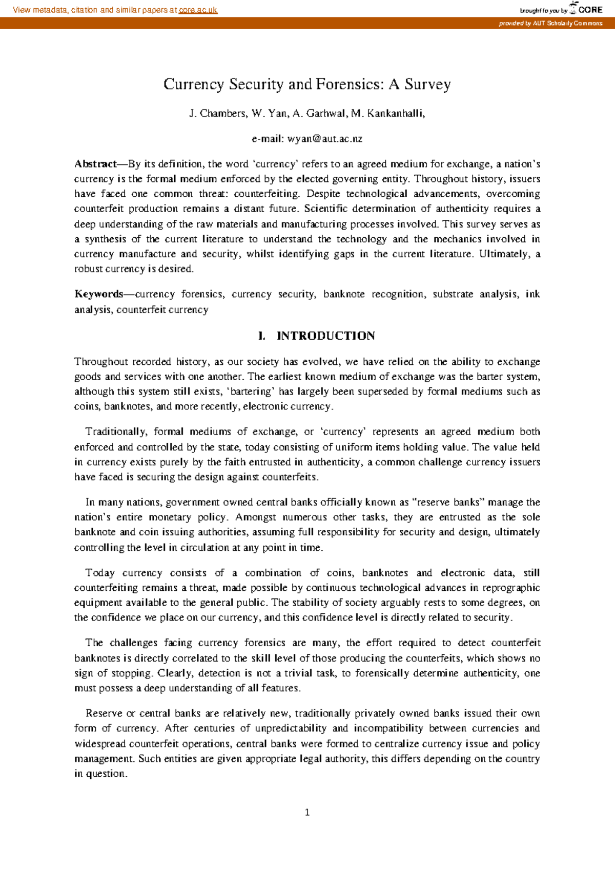 Vulnerabilities security of currency - Currency Security and Forensics ...