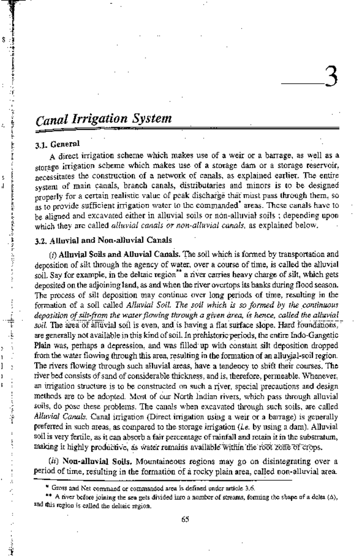 3 - canal irrigation system - _ Canal Irrigation System 3. General A ...