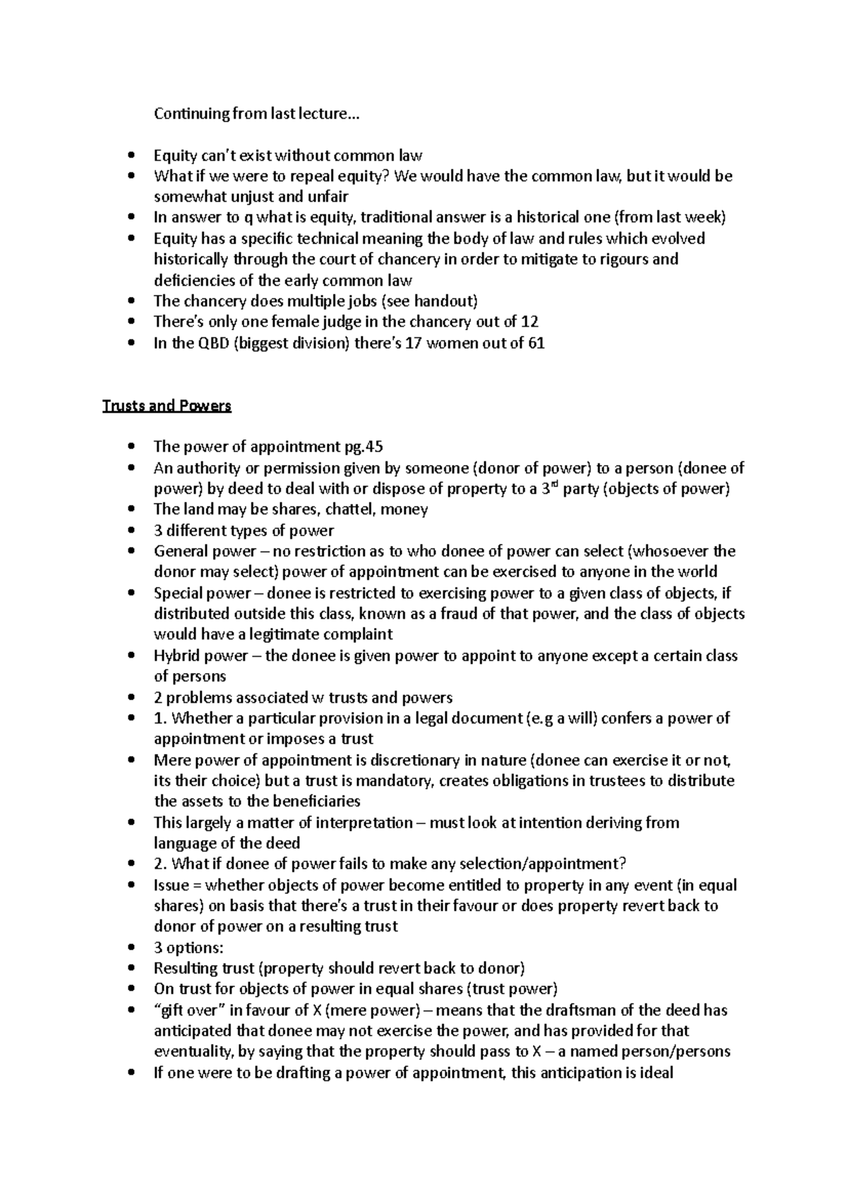 Lecture 2 - Mark Pawlowski - Trusts and Powers, the Three Certainties ...