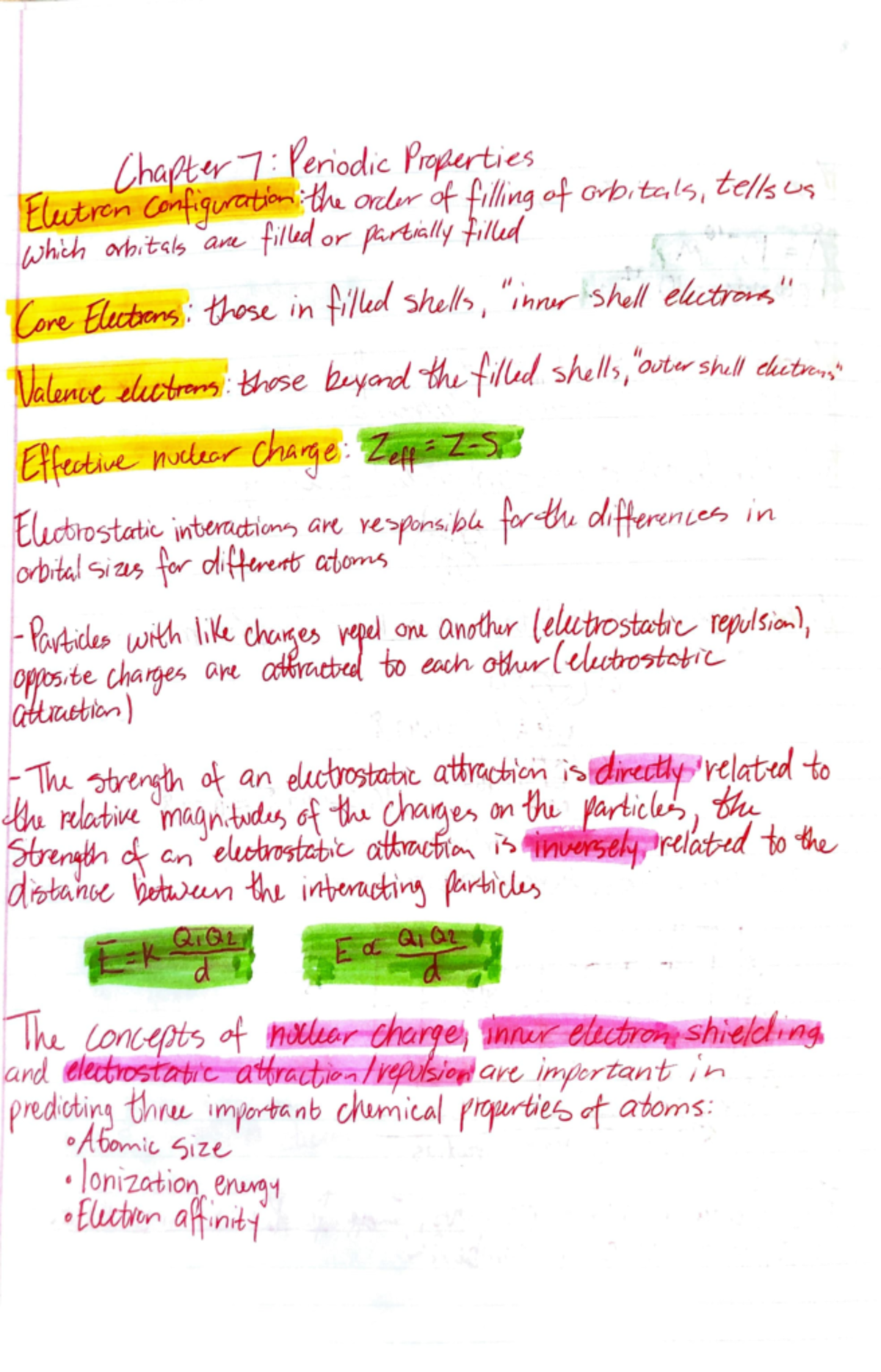 Chem 1220 Chapter 7 - Professor: Dr Ensign - {;,ho.ft/: fen'ool,c, fl~i ...