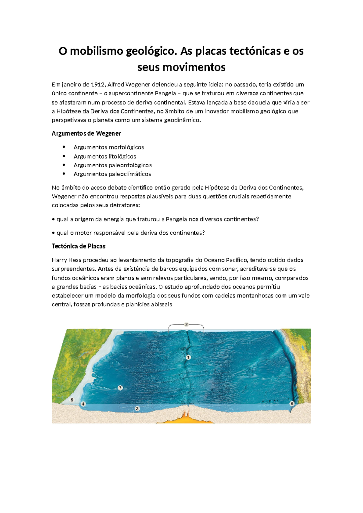 O mobilismo geológico - geologia resumos - O mobilismo geológico. As placas tectónicas e os seus ...