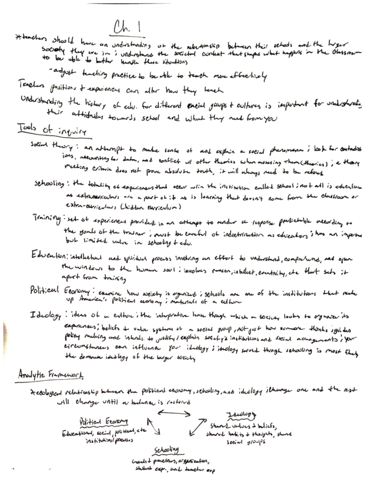 Chapter 1 notes - School and Society: Historical and Contemporary ...