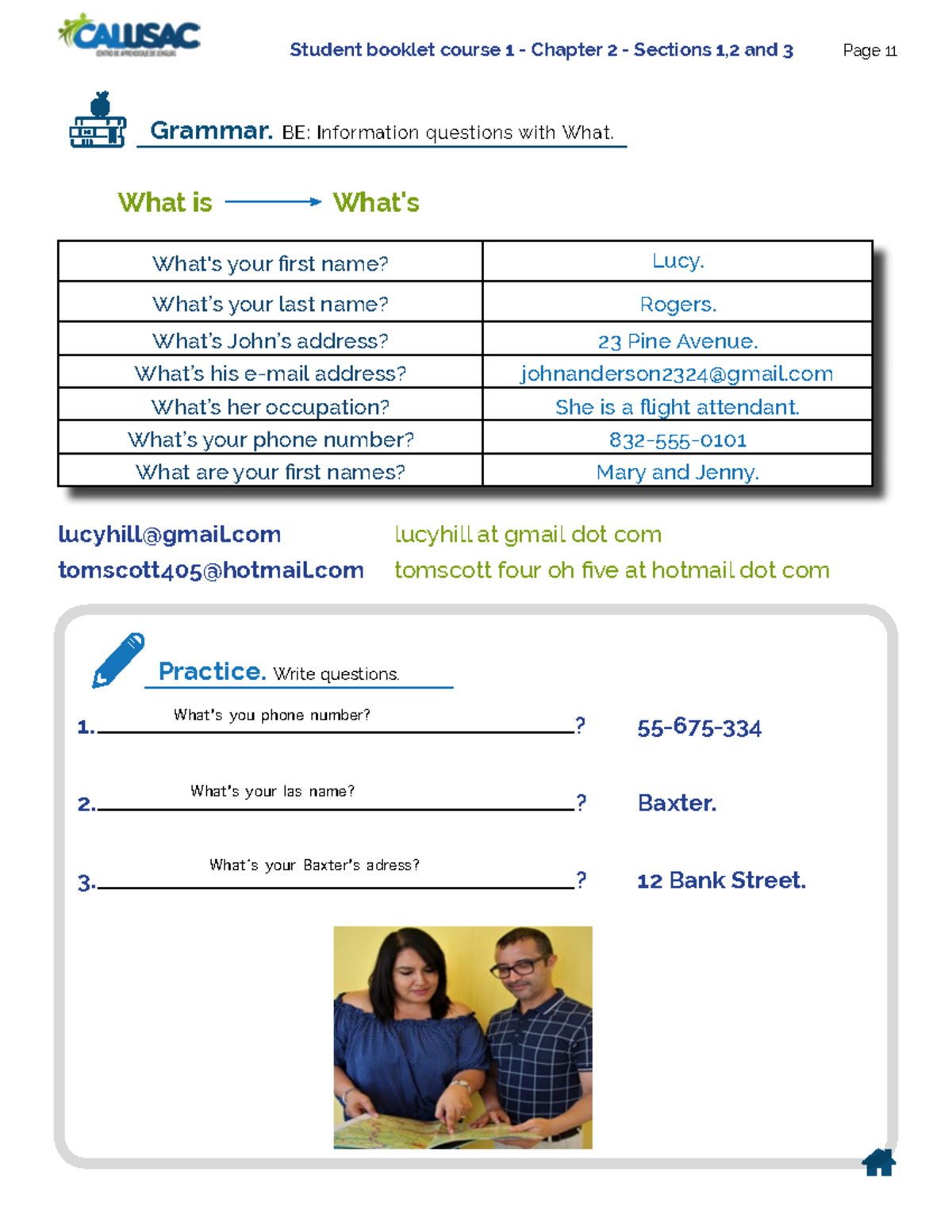 Booklet Chapter 2 - Student booklet course 1 - Chapter 2 - Sections 1,2 ...