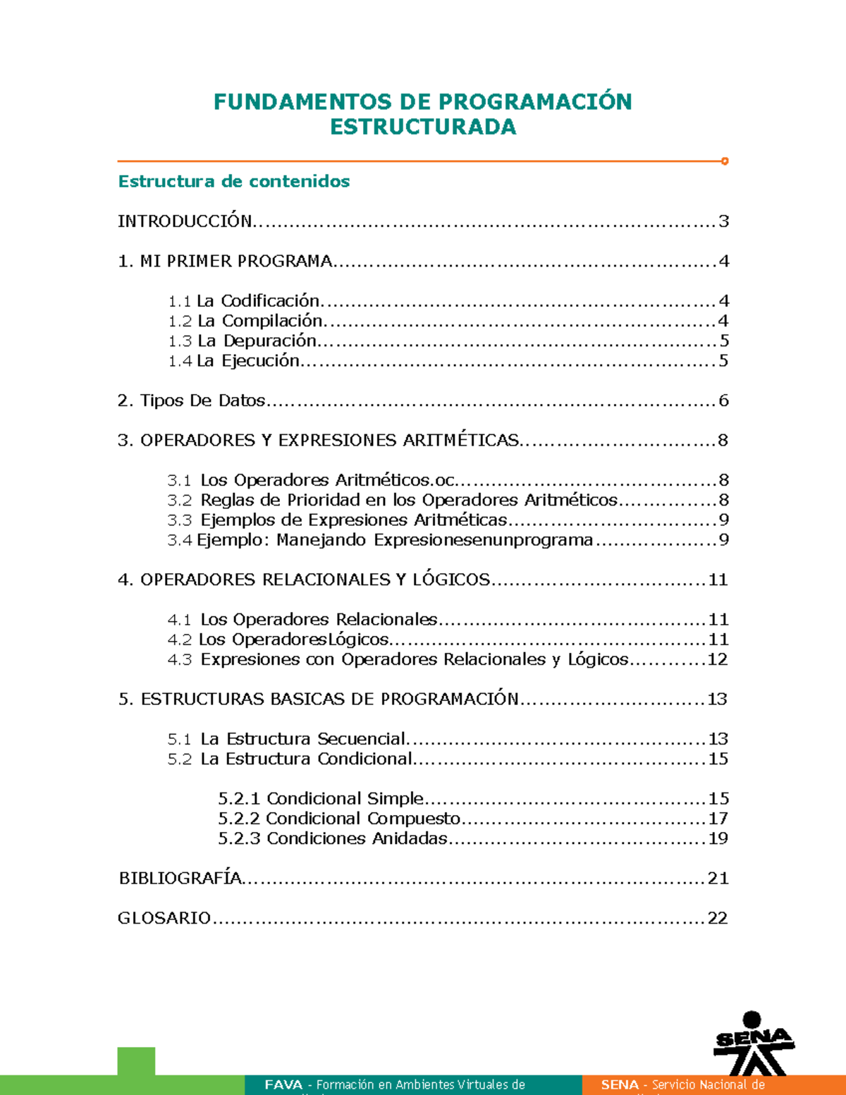 Fundamentos DE Programación Estructurada - ESTRUCTURADA - Studocu