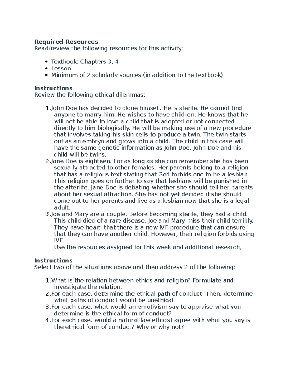 Requirements for NR445 - Required Resources Read/review the following ...