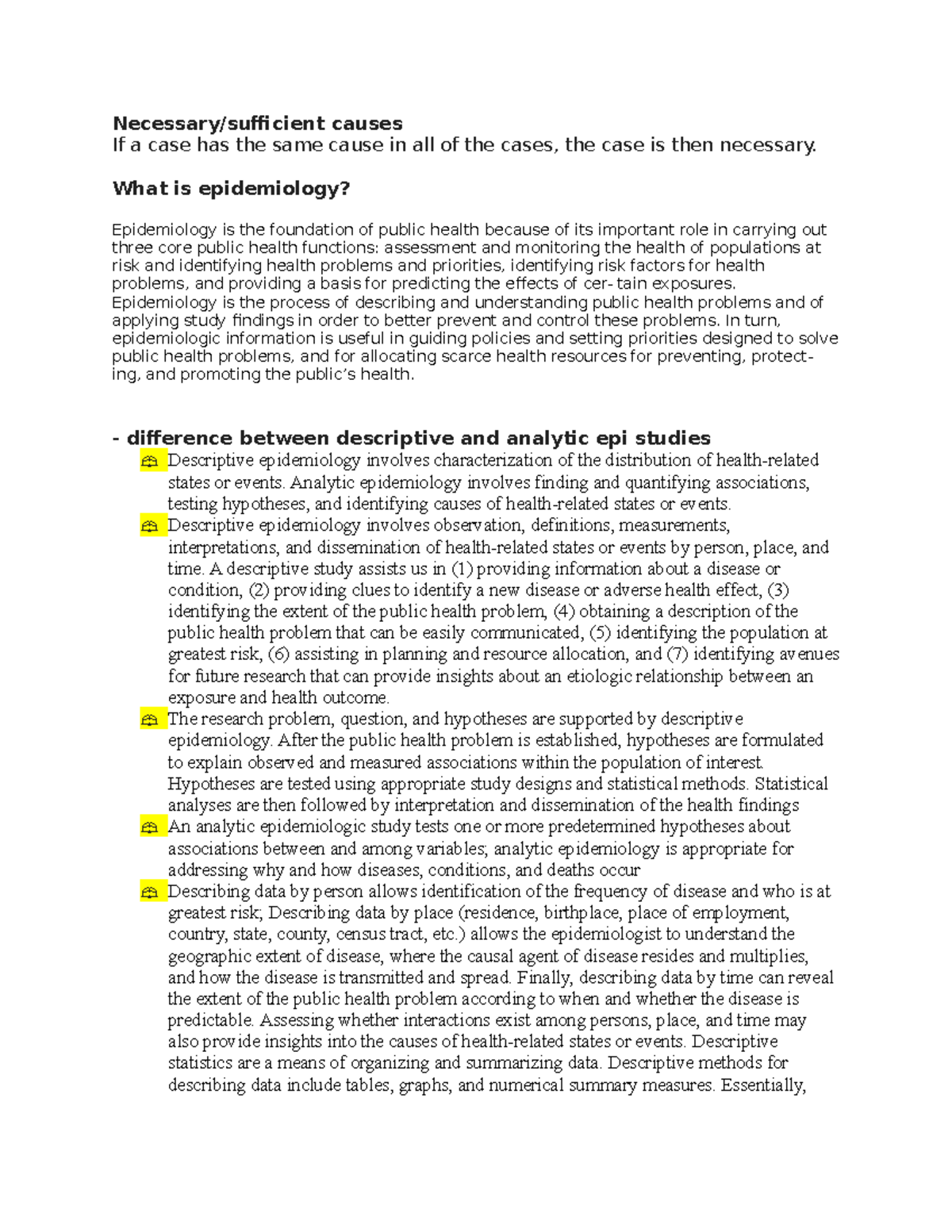 Adv Epi Definitions - Dr. Tammy Johnson - Necessary/sufficient causes ...