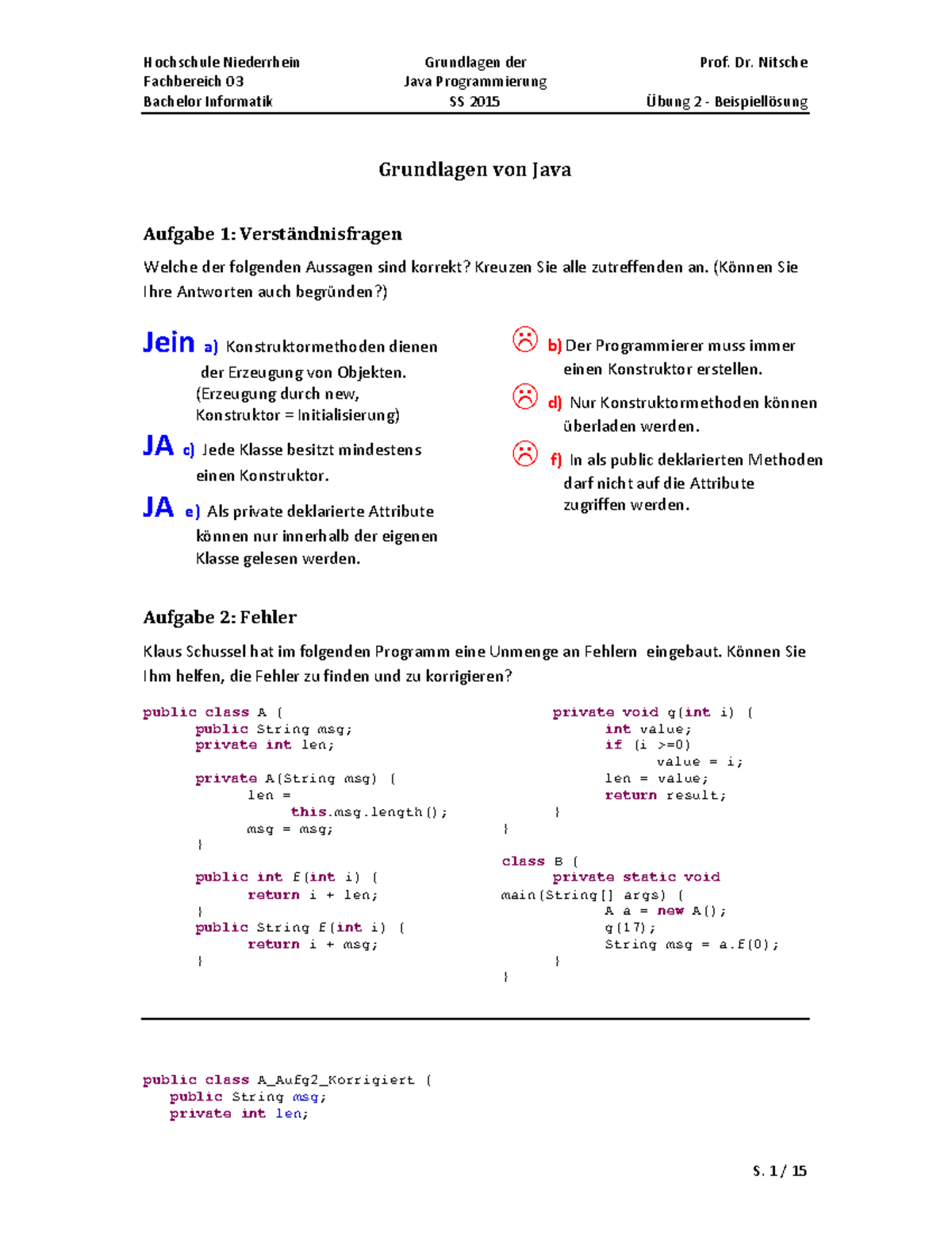 Uebung 02-Lösung - Hochschule Niederrhein Fachbereich 03 Bachelor ...