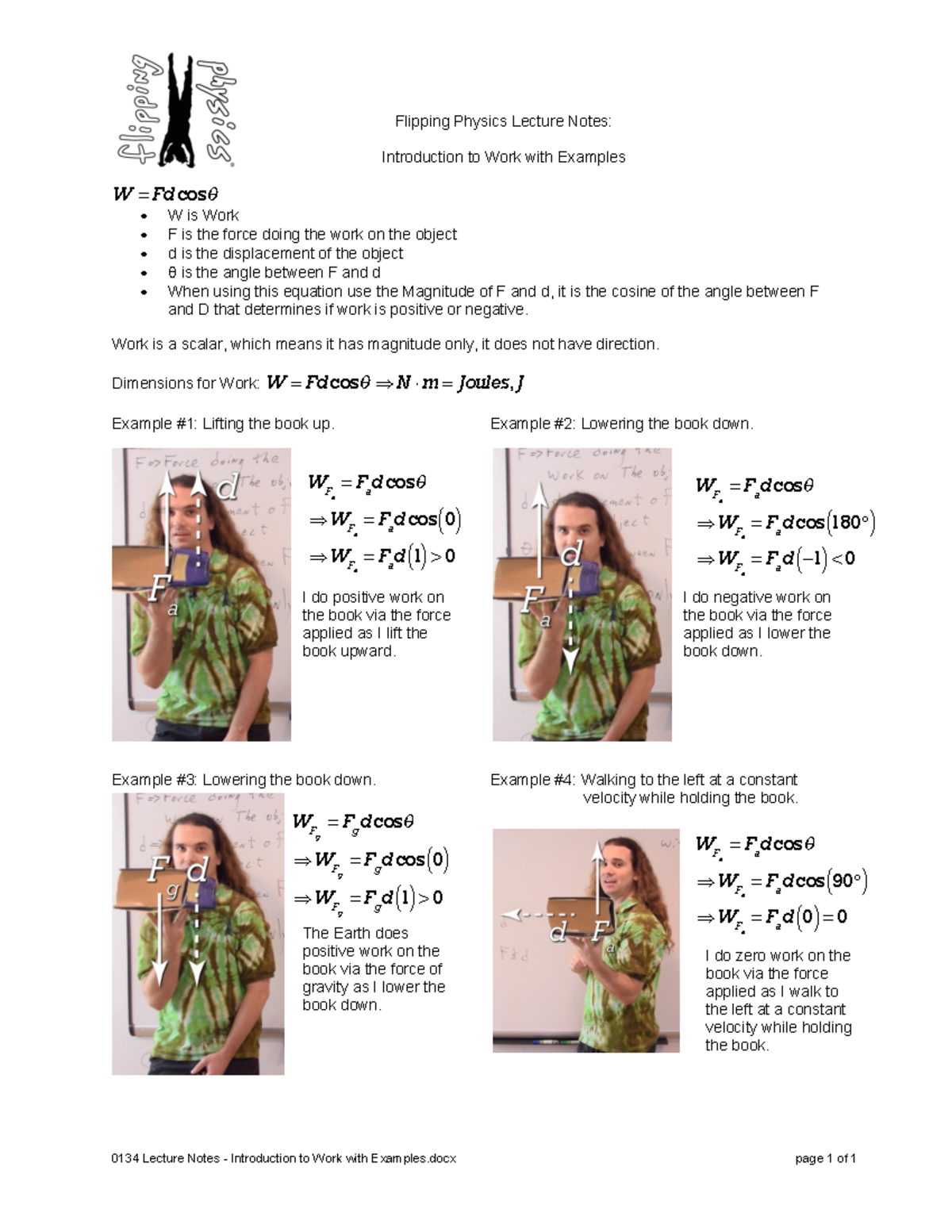 05-01 lecture notes compilation - work energy and power - 0134 Lecture ...