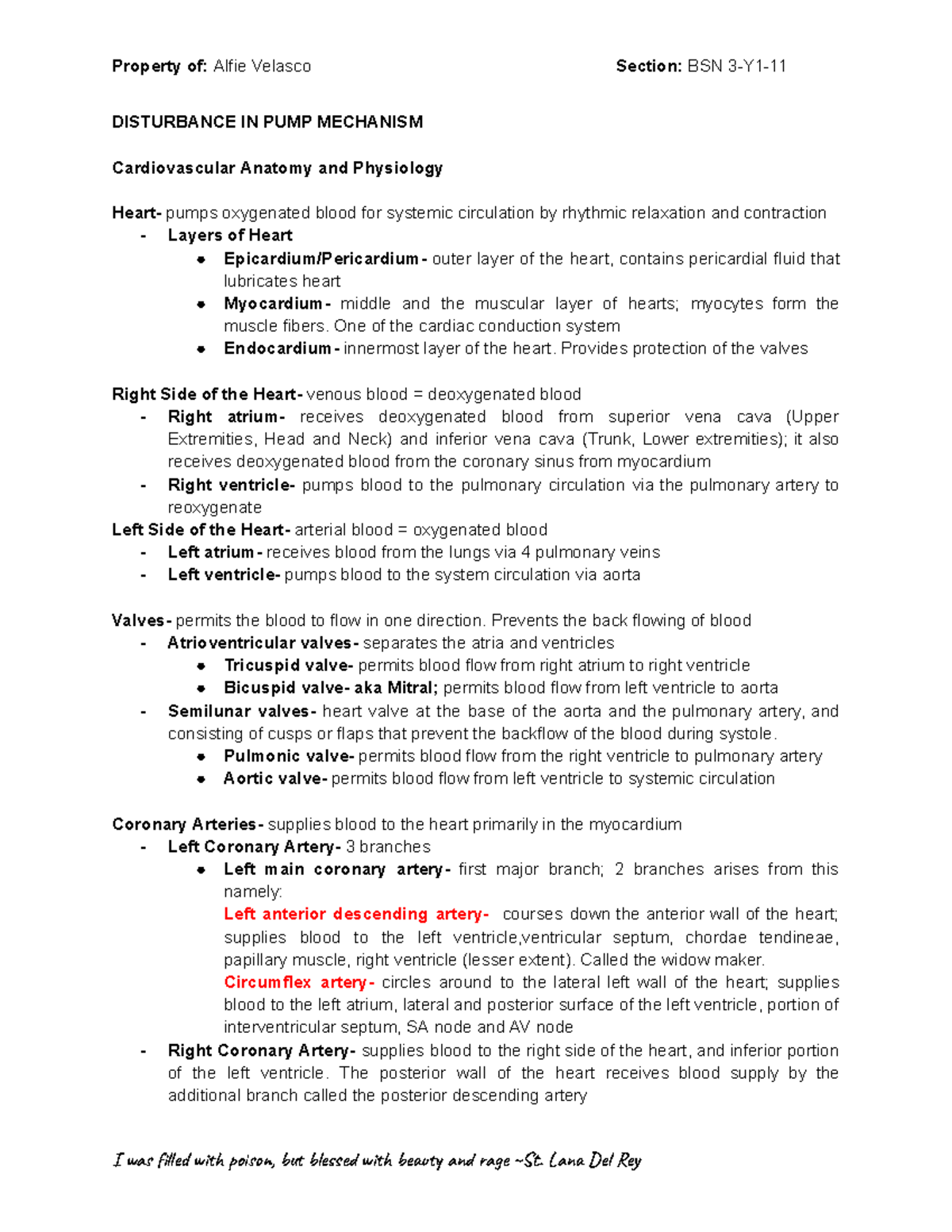 NCMB 312 Prelims Reviewer - DISTURBANCE IN PUMP MECHANISM ...
