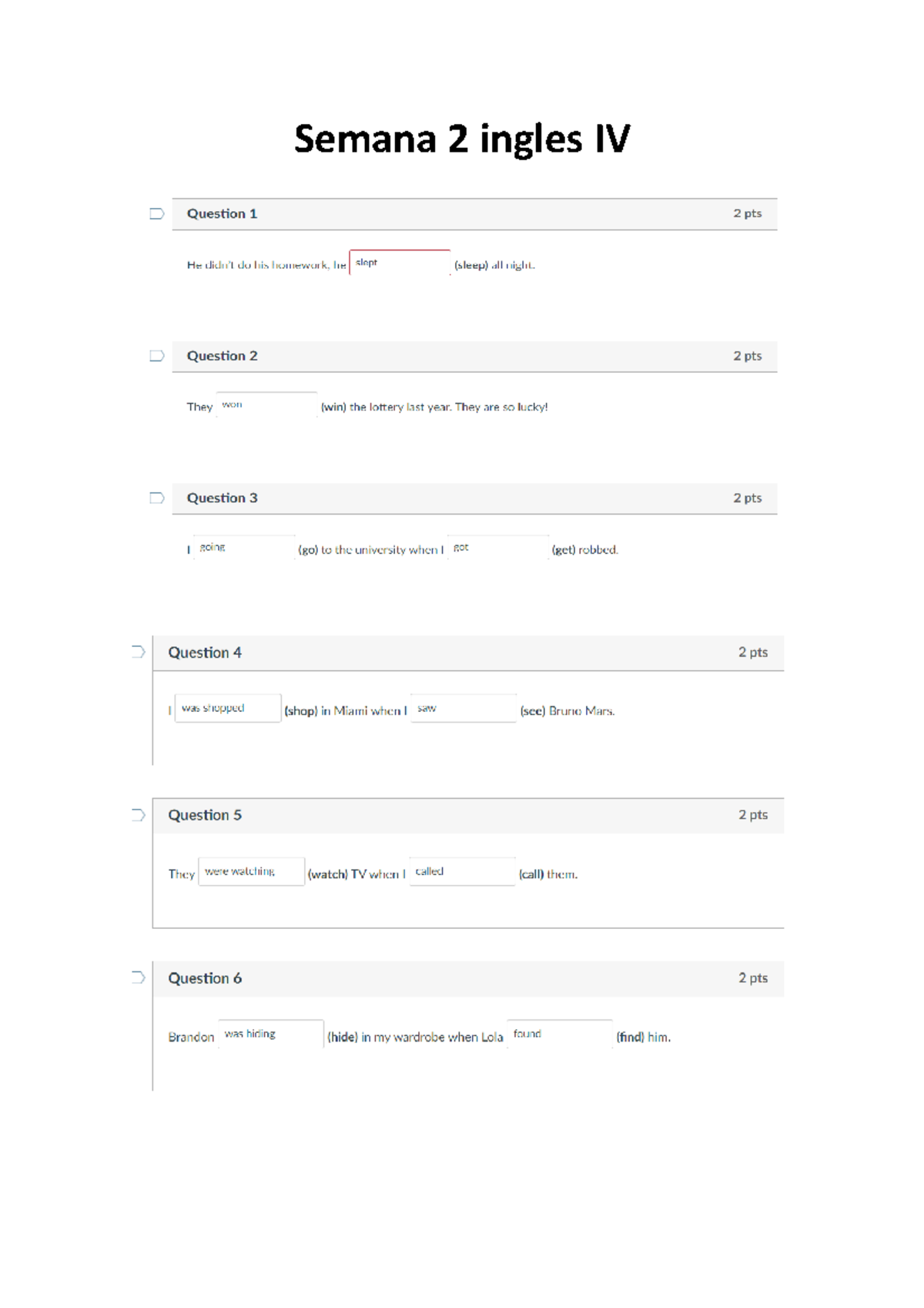 Semana 2 ingles IV - Ingles IV - Studocu