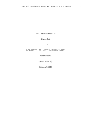 Unit 3 Assignment - Unit 3: Network Models and Protocols The role of protocols and IP addressing ...