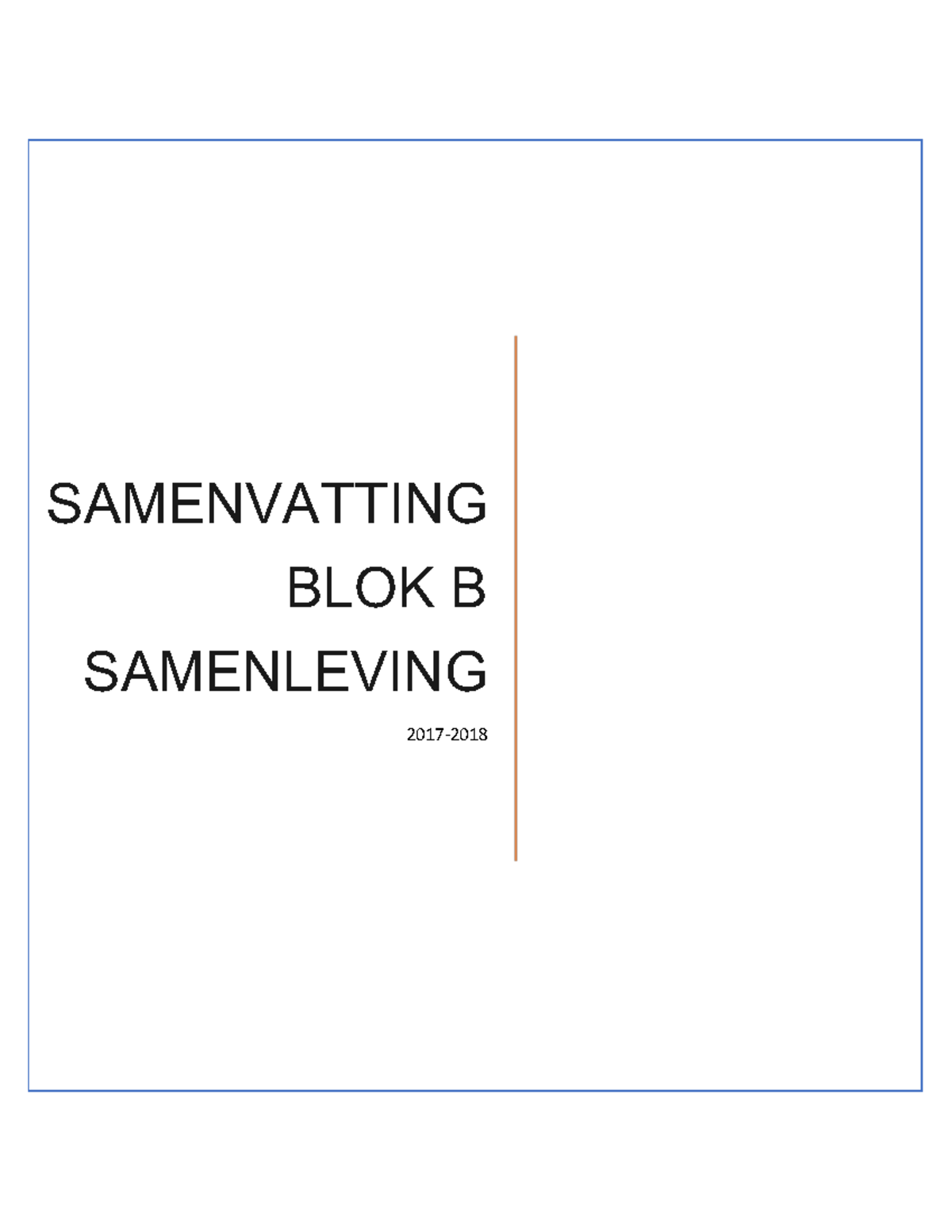 Uitwerking Blok 2 Samenleving Hu Hbo V Jaar 1 Samenvatting Blok B