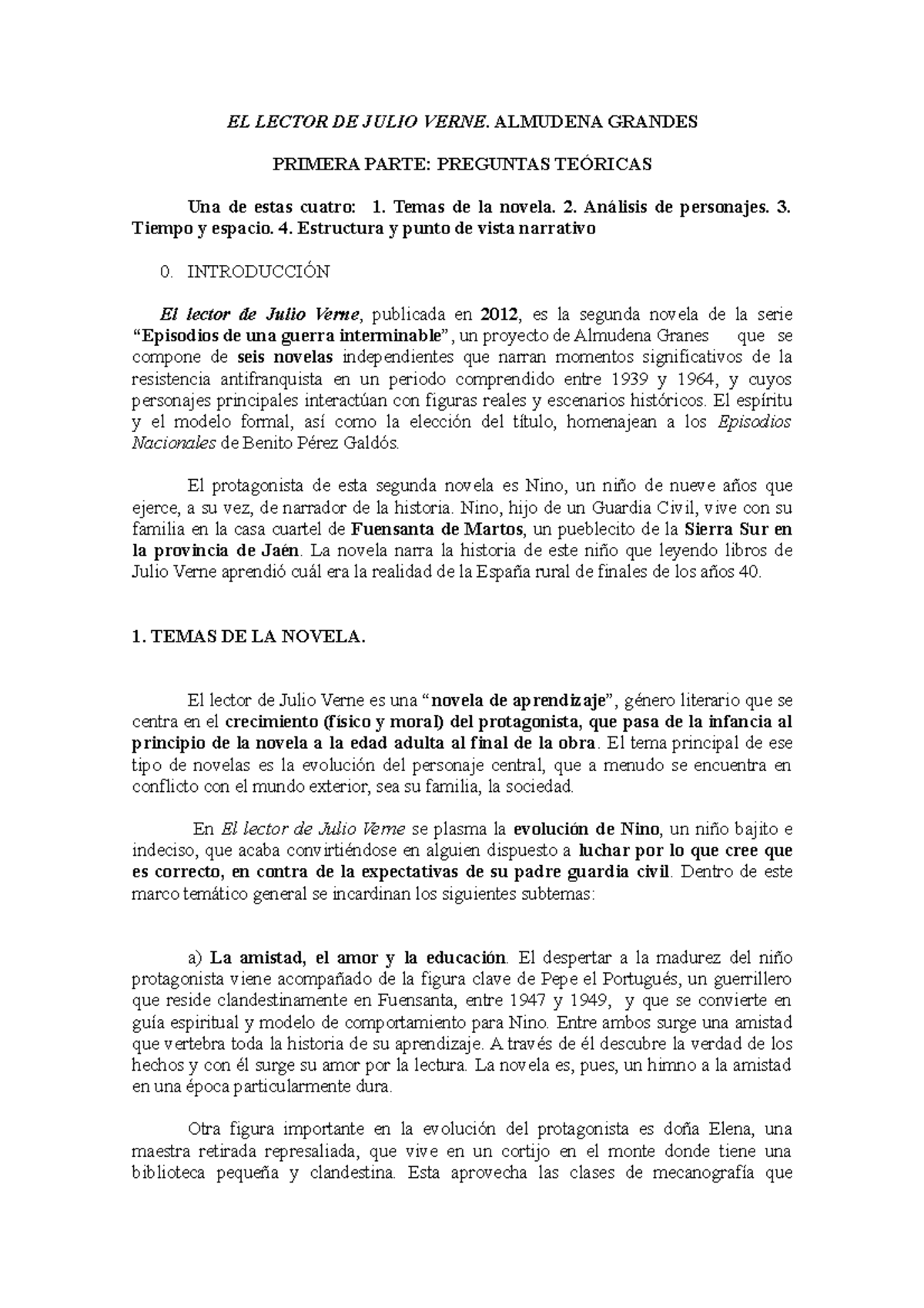 EL Lector DE Julio Verne - EL LECTOR DE JULIO VERNE. ALMUDENA GRANDES ...
