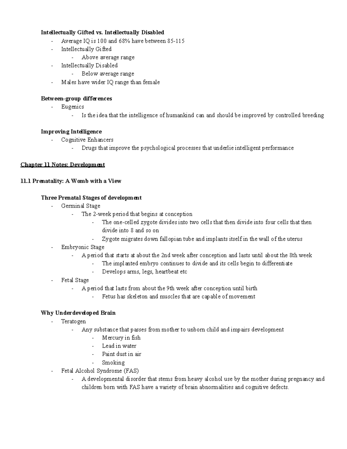 Chapter 11 - textbook notes - Intellectually Gifted vs. Intellectually ...