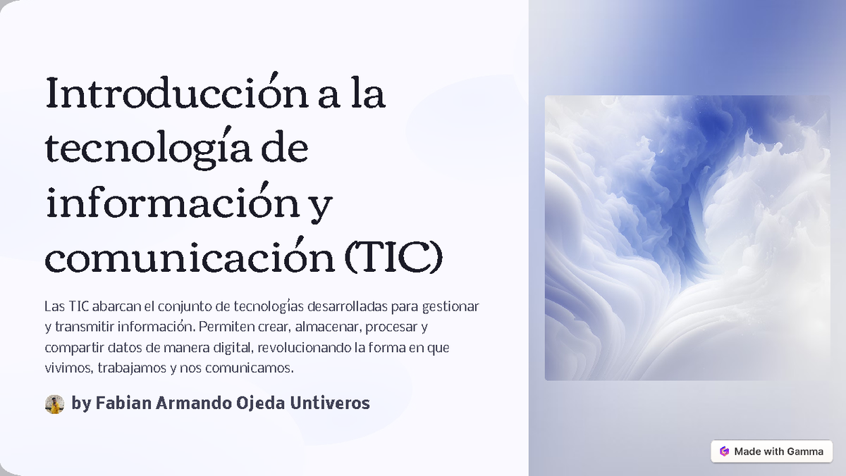 Copy of Introduccion a la tecnologia de informacion y comunicacion TIC ...