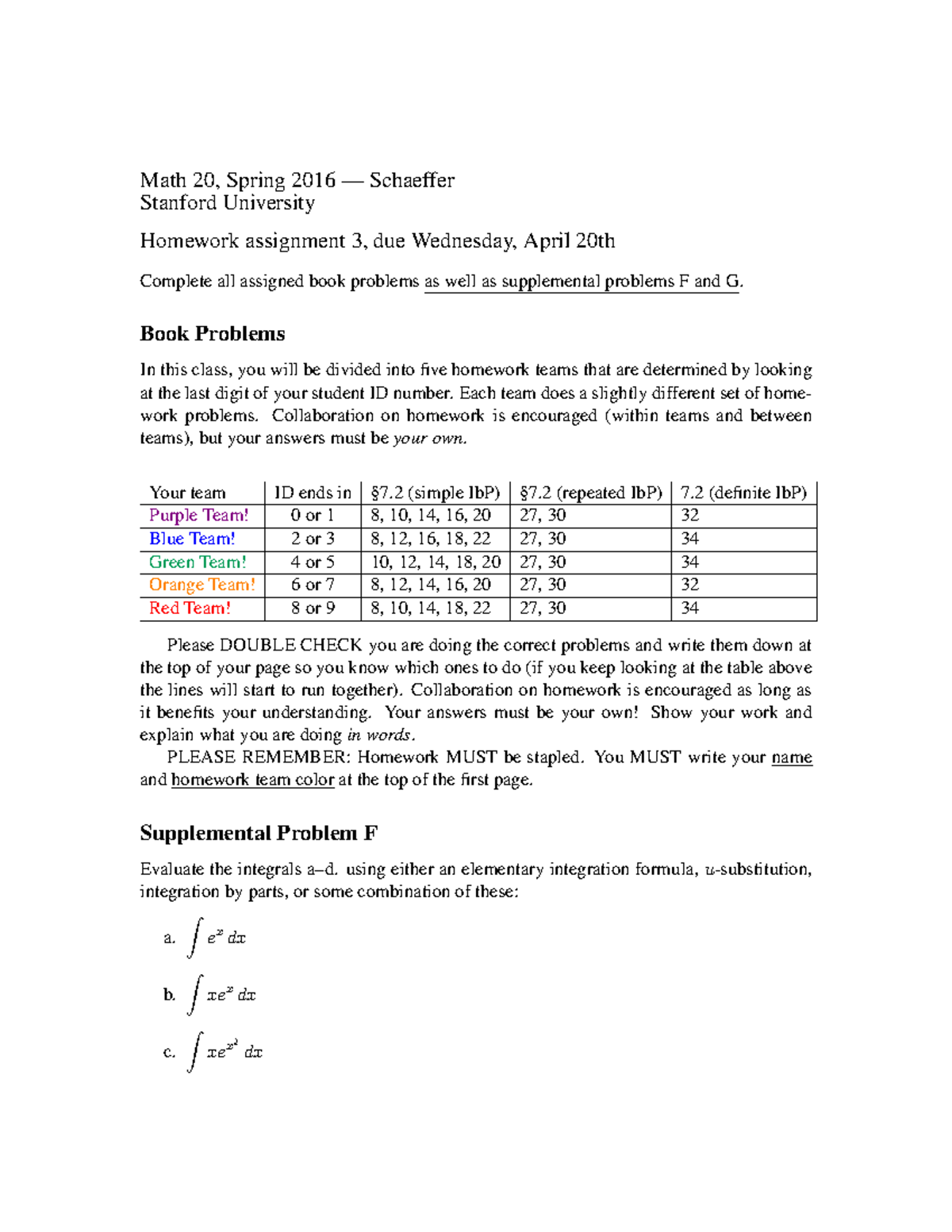 Seminar assignments - Homework assignment 3 - Math 20, Spring 2016 ...