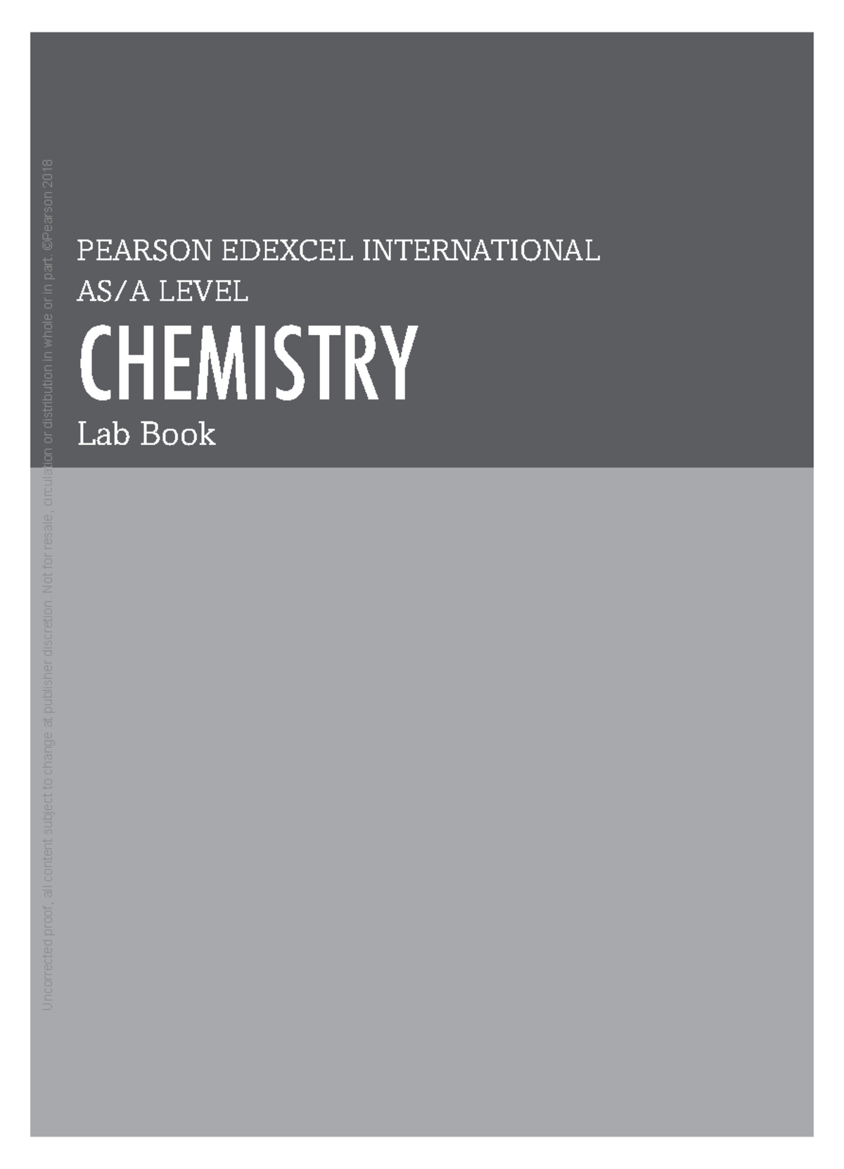 International A Level Chemistry Lab Book sample - PEARSON EDEXCEL ...