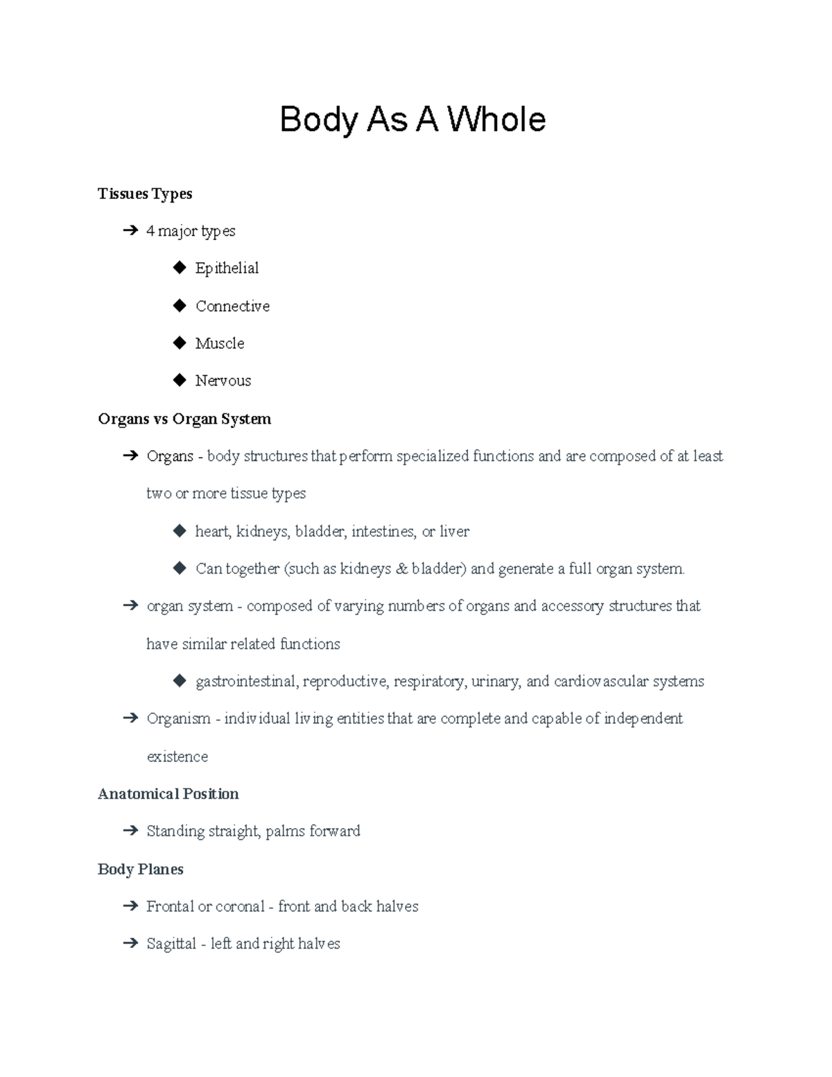 Body As A Whole - Notes on systems within the human body and the way ...