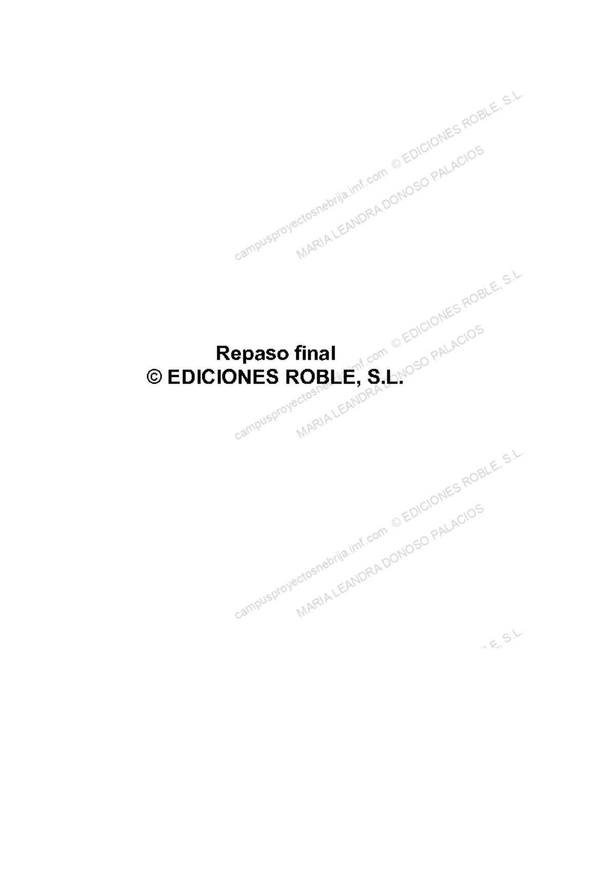 12Repaso Final - Repaso final © EDICIONES ROBLE, S. Indice Repaso final Resumen Ejercicios Caso ...