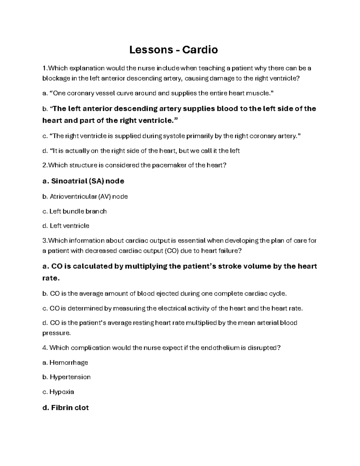 Cardiac lessons - Health Restoration - Lessons - Cardio 1 explanation ...