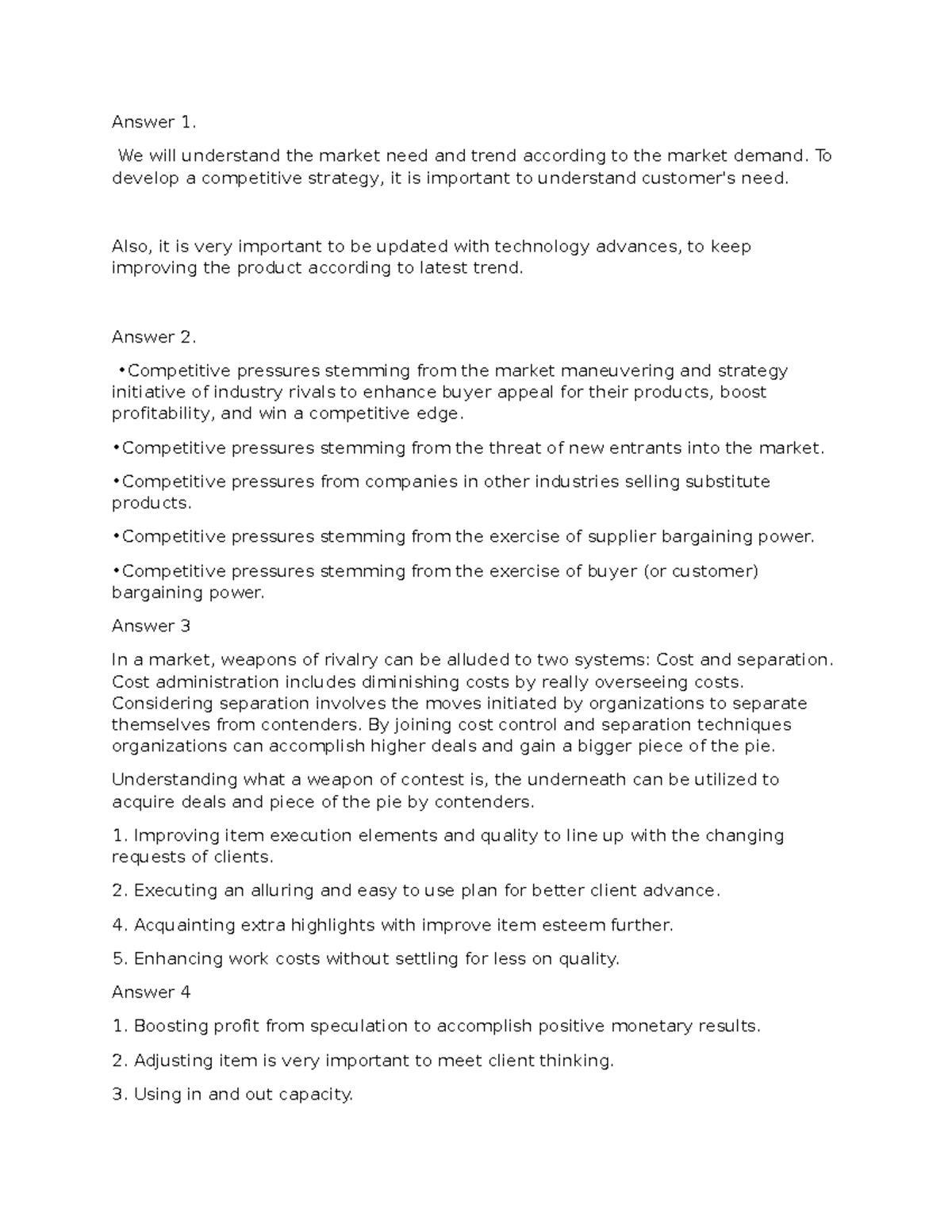 Globus exercise 3 - global corporate strategy - Answer 1. We will ...