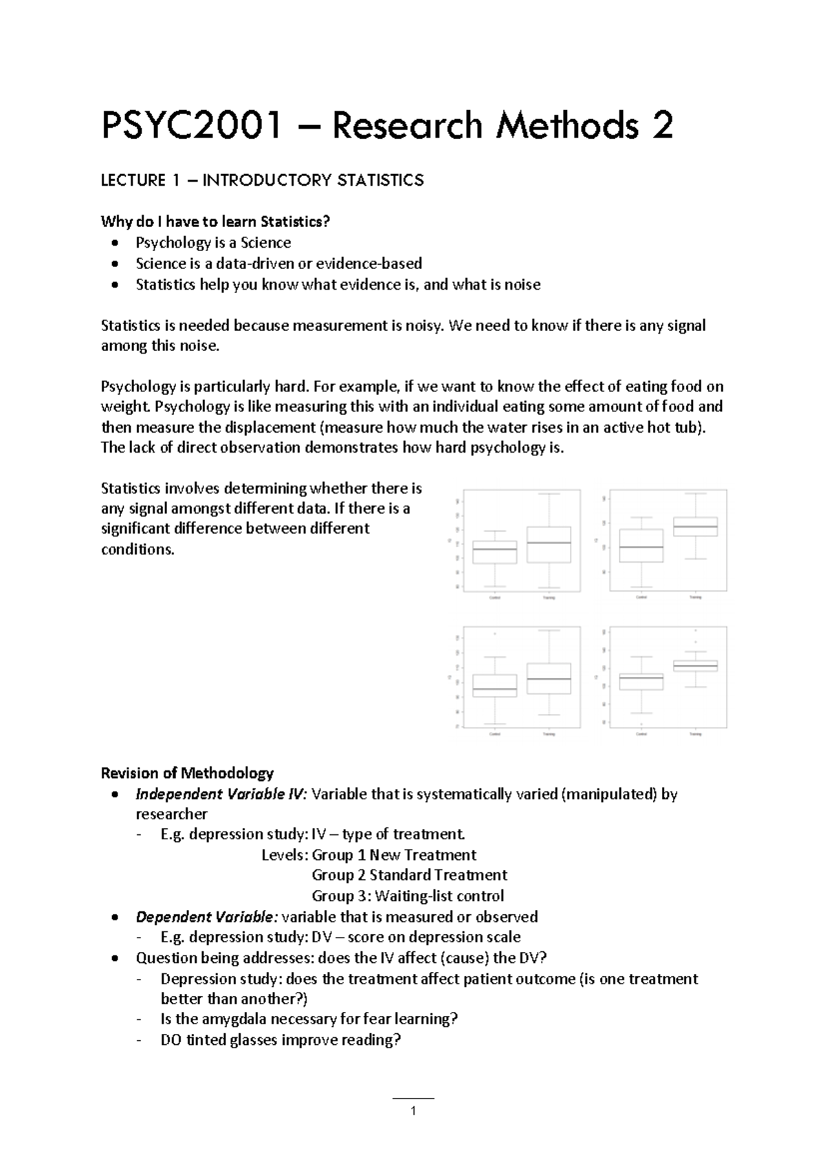 Psyc2001 Lecture Notes Warning Tt Undefined Function 32 Psyc2001 Research Methods 2