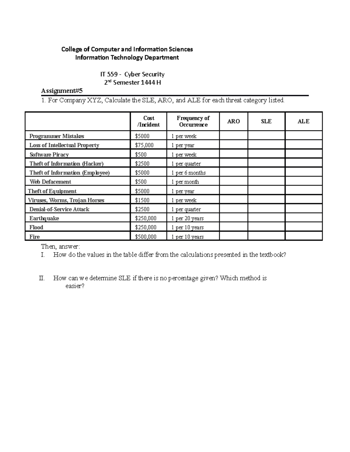 Attachment 1 - 2023-01-09T214827 - Assignment# 1. For Company XYZ ...
