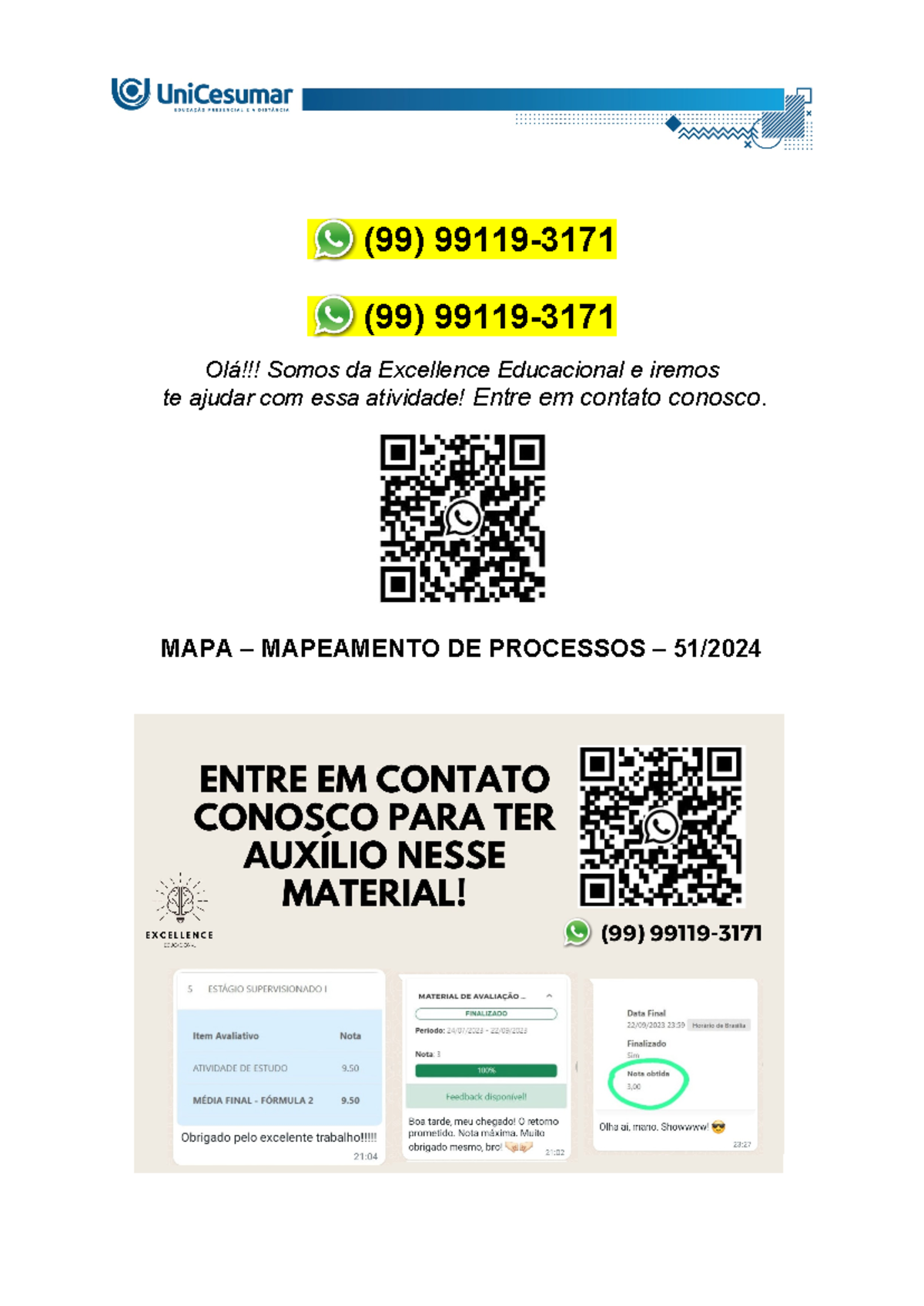 MAPA – Mapeamento DE Processos – 512024 - (99) 99119- (99) 99119- Olá ...