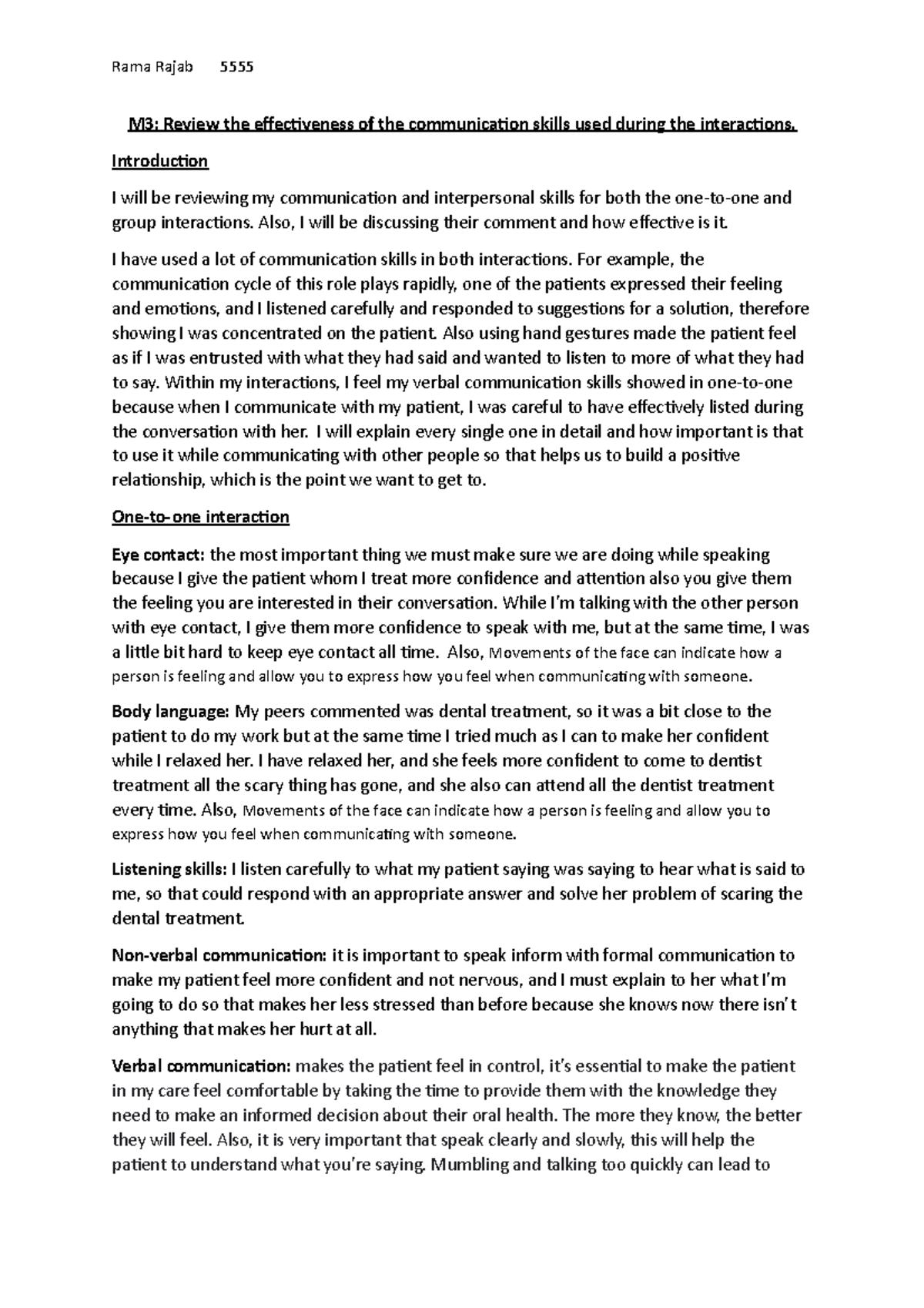 M3- unit 1 level 3 - Rama Rajab 5555 M3: Review the effectiveness of ...