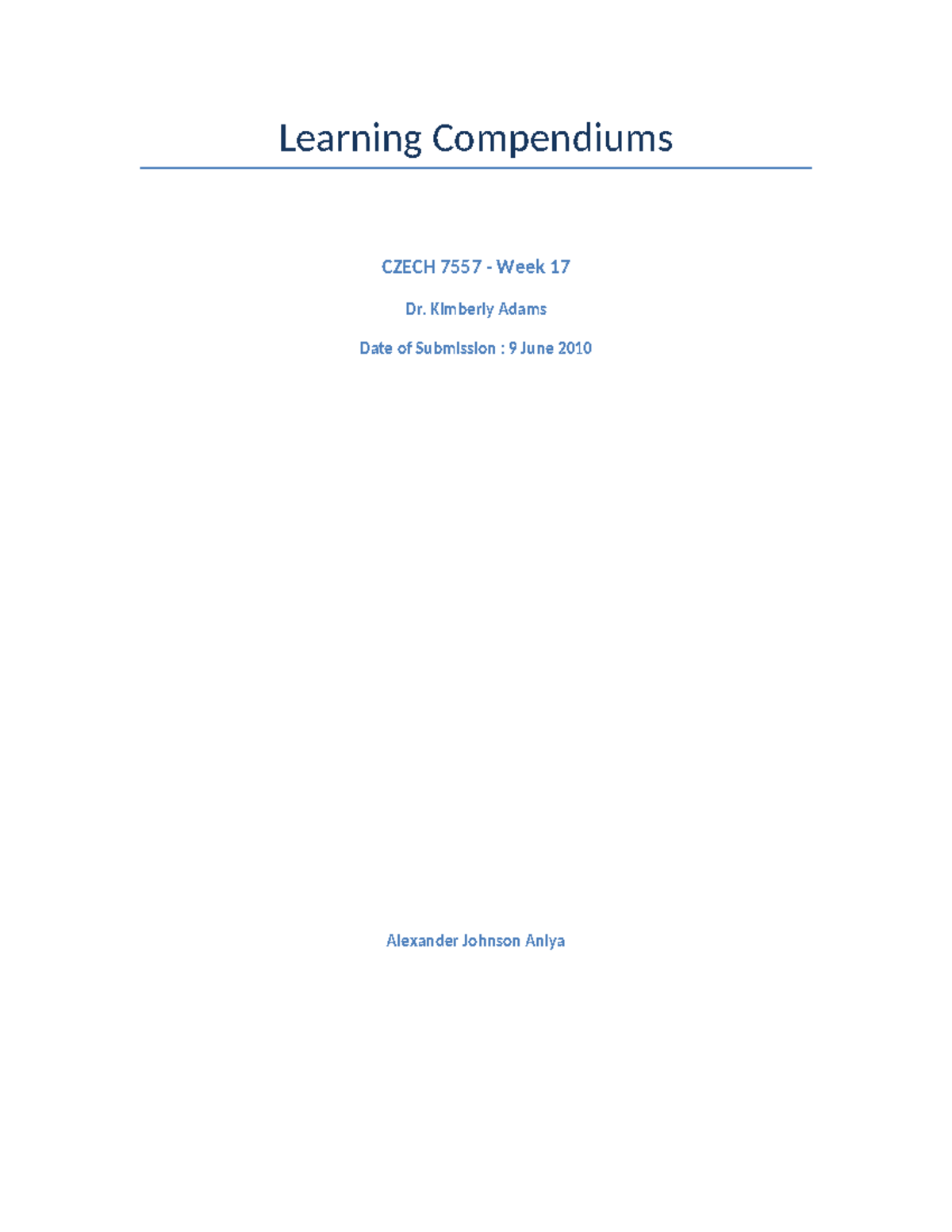 Czech-7557-Learning Compendiums - Learning Compendiums CZECH 7557 ...