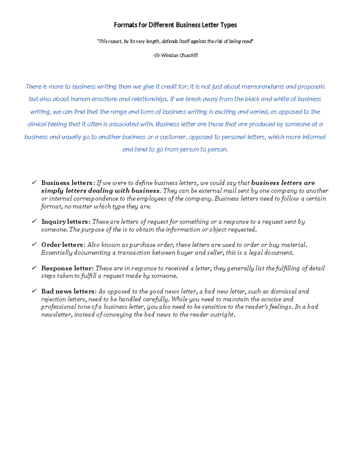 Activity 3 Business Letters Francesca Denn Jayme - Formats for ...
