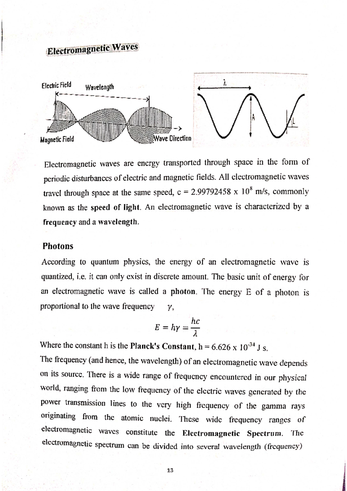 Electromagnetic waves - Introduction to Remote Sensing - Studocu