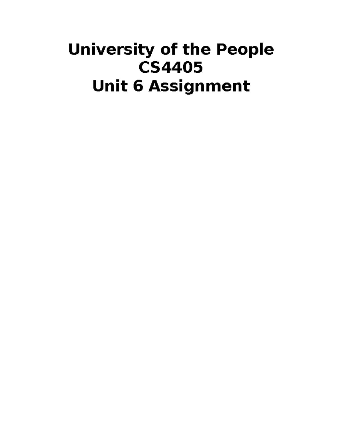 Cs4405unit7 Programming Assignment University Of The People Cs Unit 6 Assignment Biometric