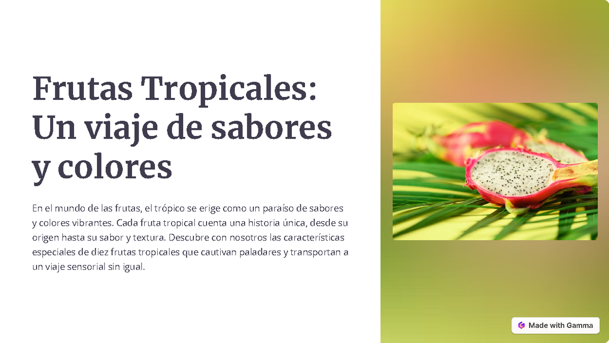 Frutas Tropicales Un viaje de sabores y colores - Frutas Tropicales: Un ...