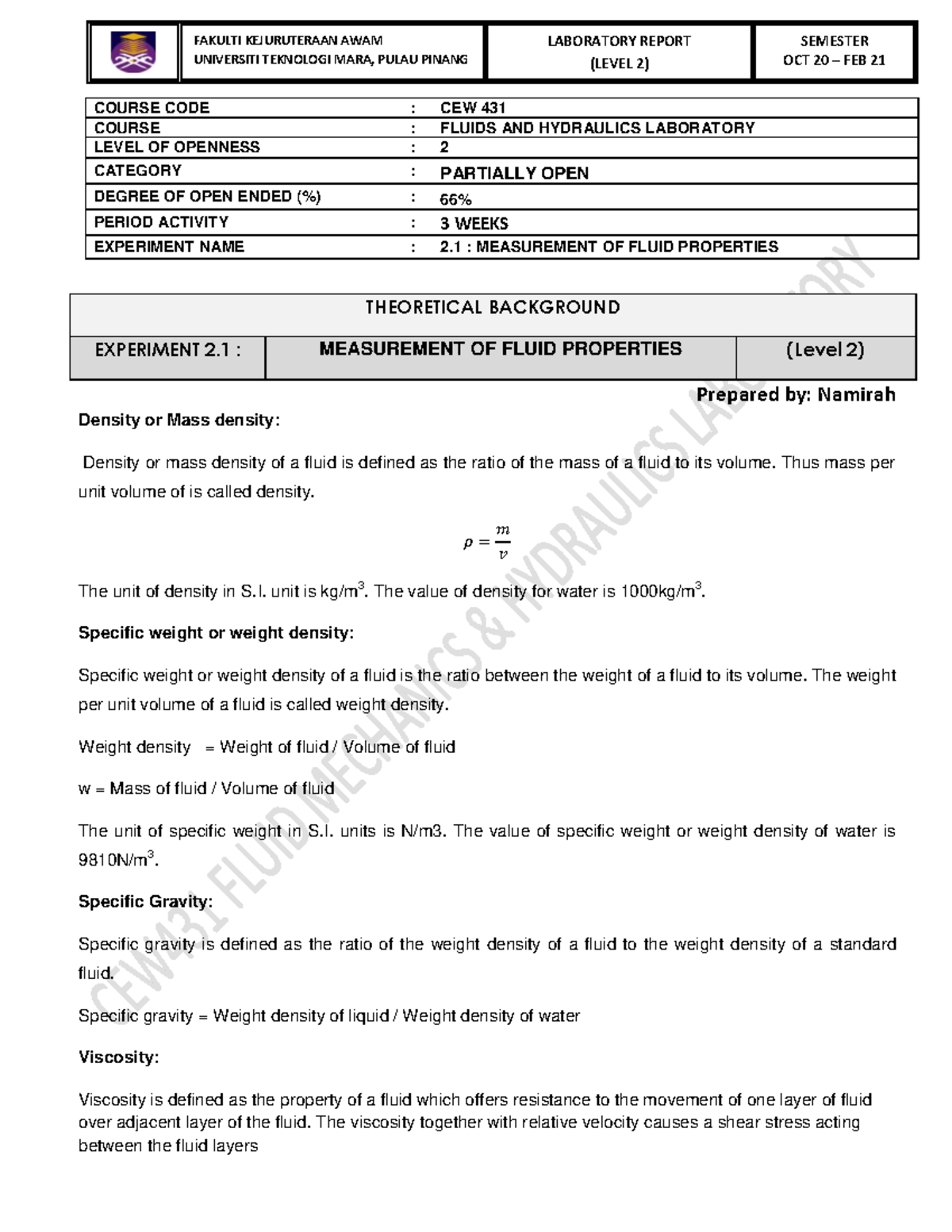 Fluid Properties Complete - UNIVERSITI TEKNOLOGI MARA, PULAU PINANG ...