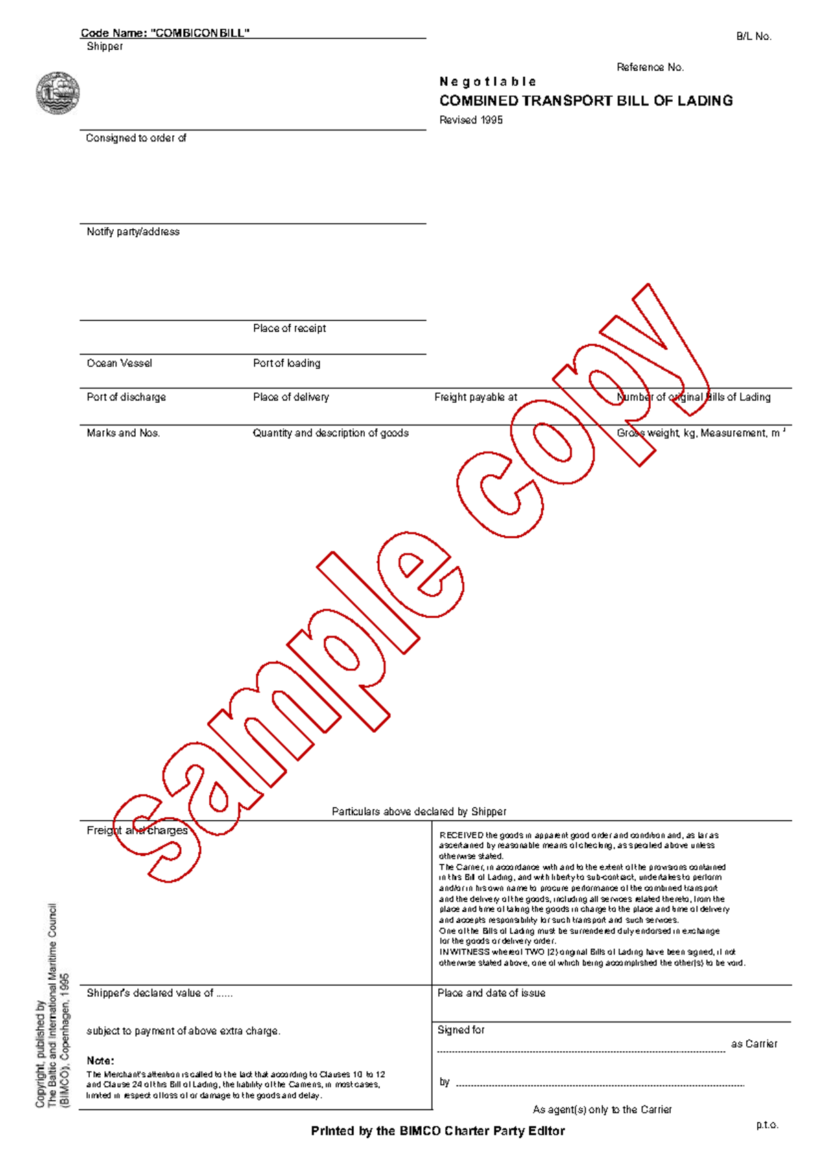 Combiconbillnew(VĐVTLH) - Particulars above declared by Shipper Code ...