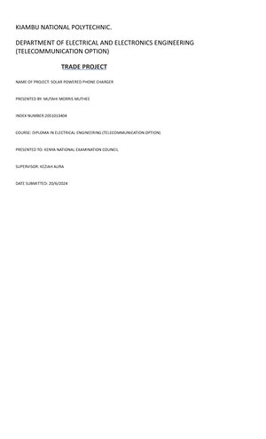 Electrical Installation Notes - PREPARED BY Mr. BRIAN NZIVO ELECTRICAL ...