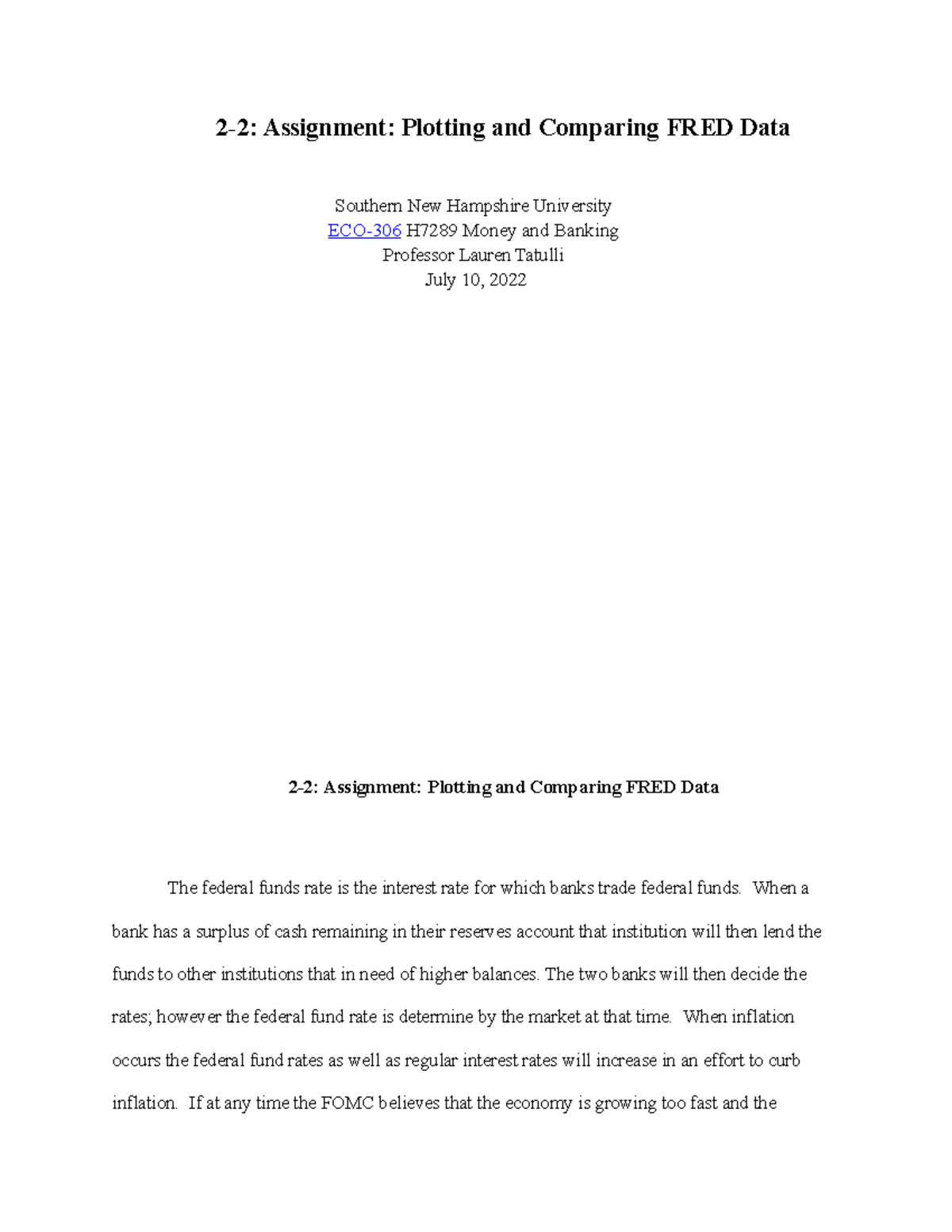 2 2 Assignment Plotting And Comparing Fred Data[ 2074] 2 2 Assignment Plotting And Comparing