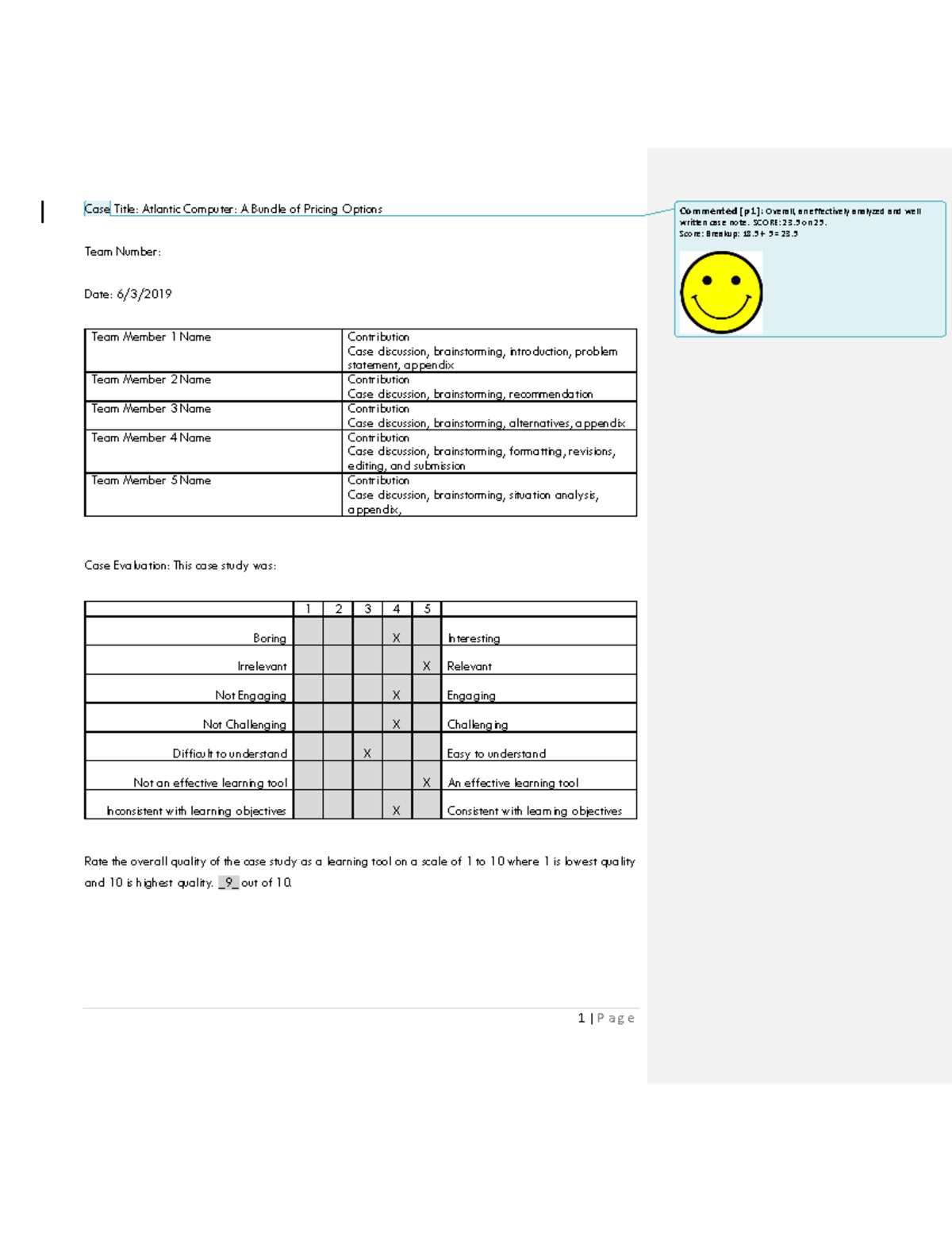 Sample Student Work Good - Case Title: Atlantic Computer: A Bundle of ...